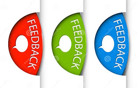 Round Feedback Tabs on the Edge of the (web) Page Stock Vector ...