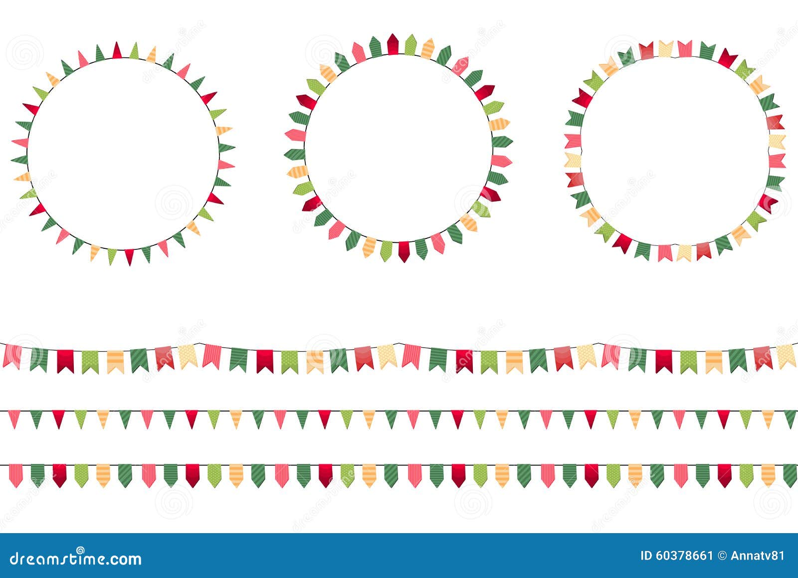 Round Festive Frames with Flags, Endless Stock Vector - Illustration of ...