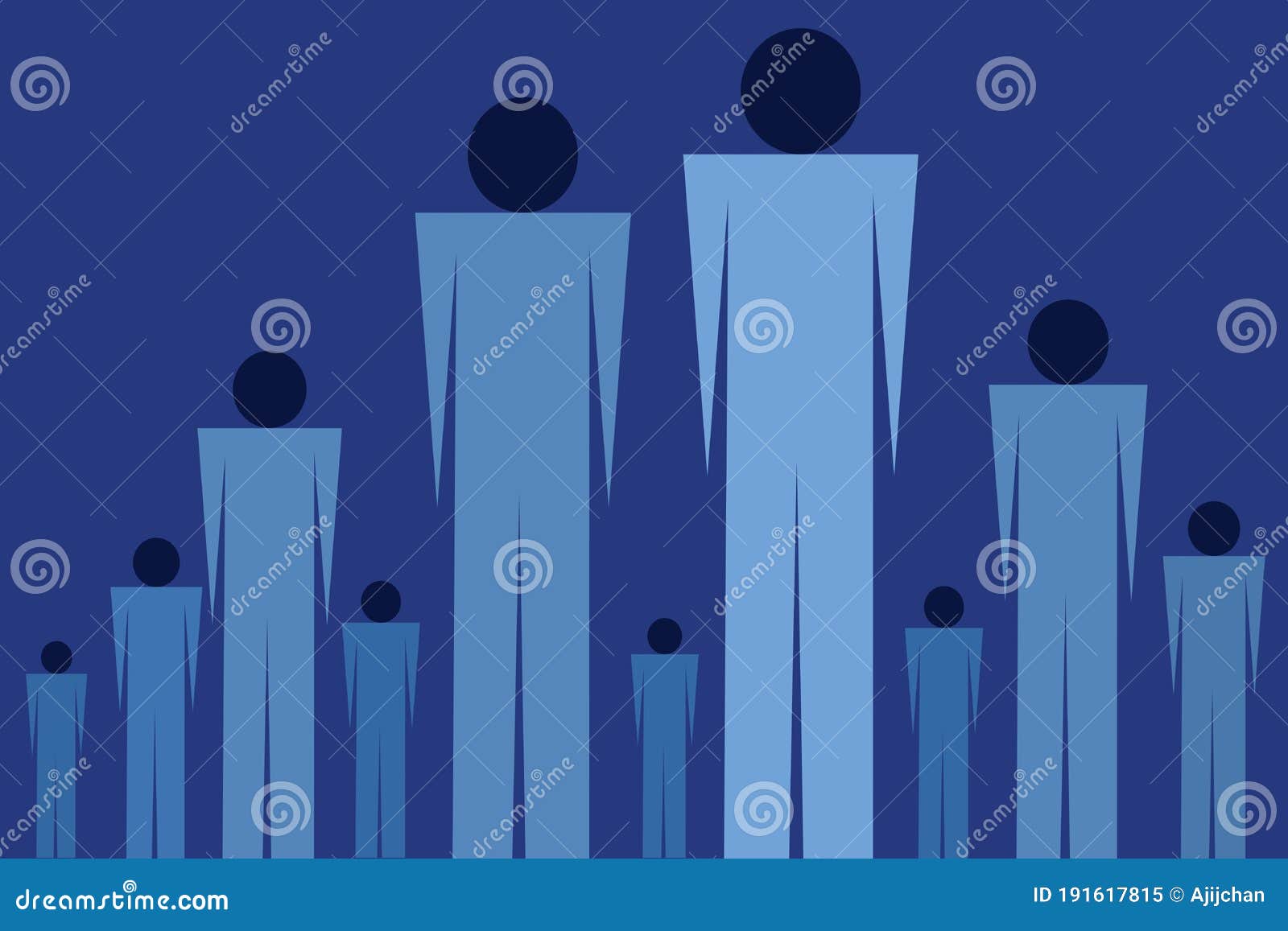 Agroup of People Standing Together Stock Vector - Illustration of ...