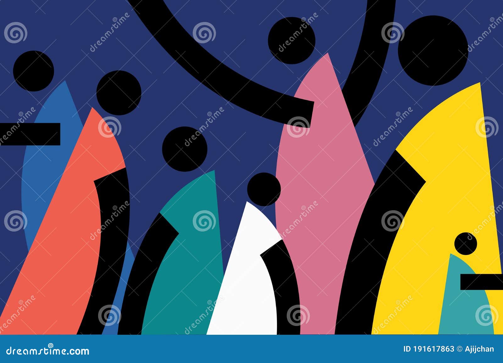 Illustration of Figures To Represent a Group of Different People Stock ...