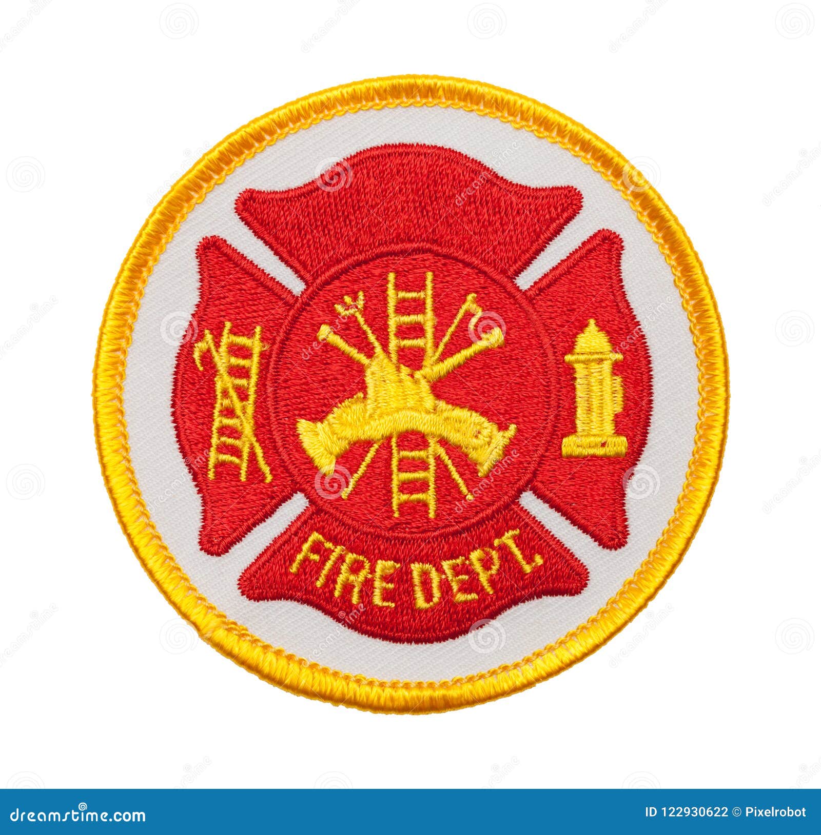 Round Fire Dept Patch stock photo. Image of department - 122930622