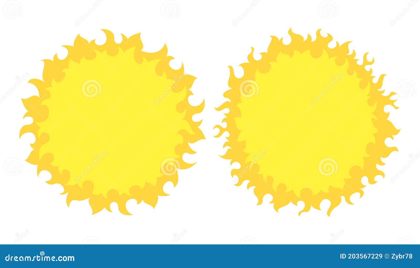 Round fire frames stock vector. Illustration of flame - 203567229