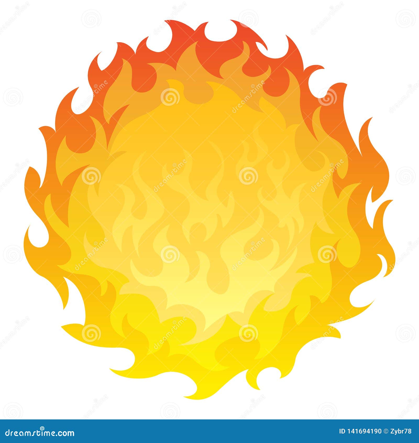 Round Fireball. Design Element Stock Vector - Illustration of graphic ...