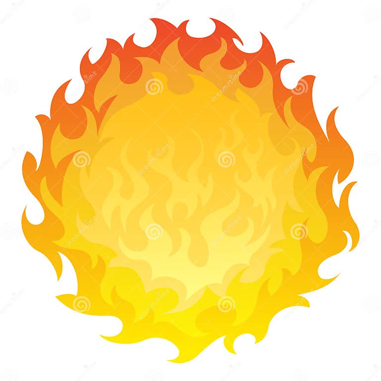Round Fireball. Design Element Stock Vector - Illustration of graphic ...