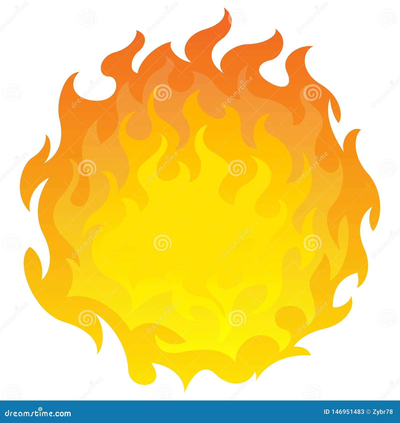 Round Fireball. Design Element Vector Illustration | CartoonDealer.com ...