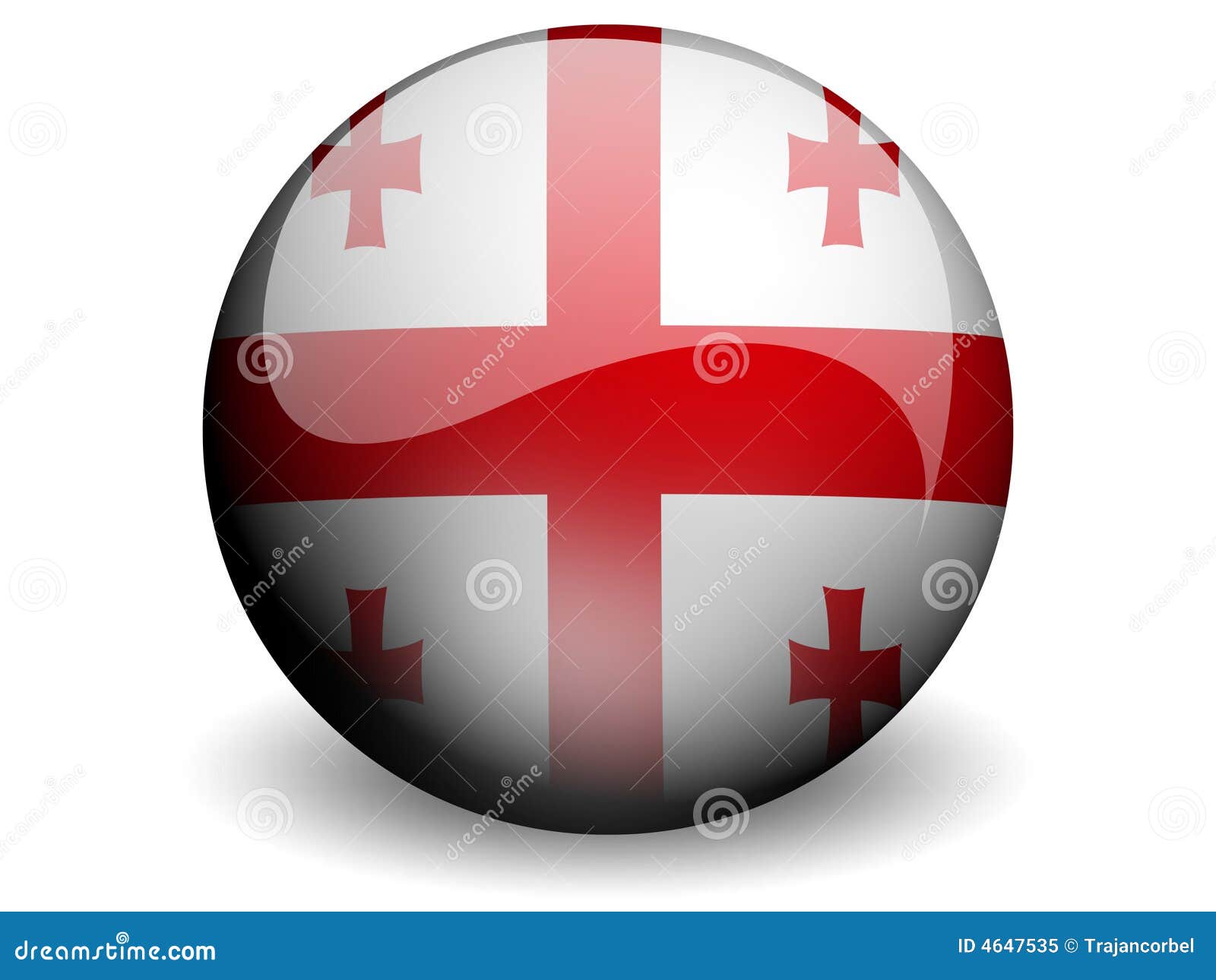 Round Flag of Georgia stock illustration. Illustration of country - 4647535