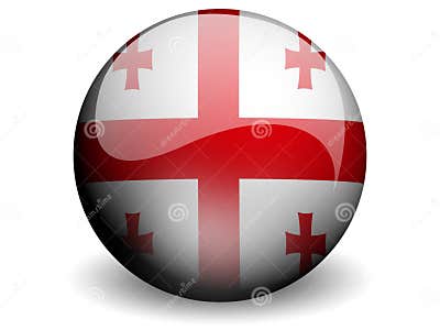 Round Flag of Georgia stock illustration. Illustration of country - 4647535
