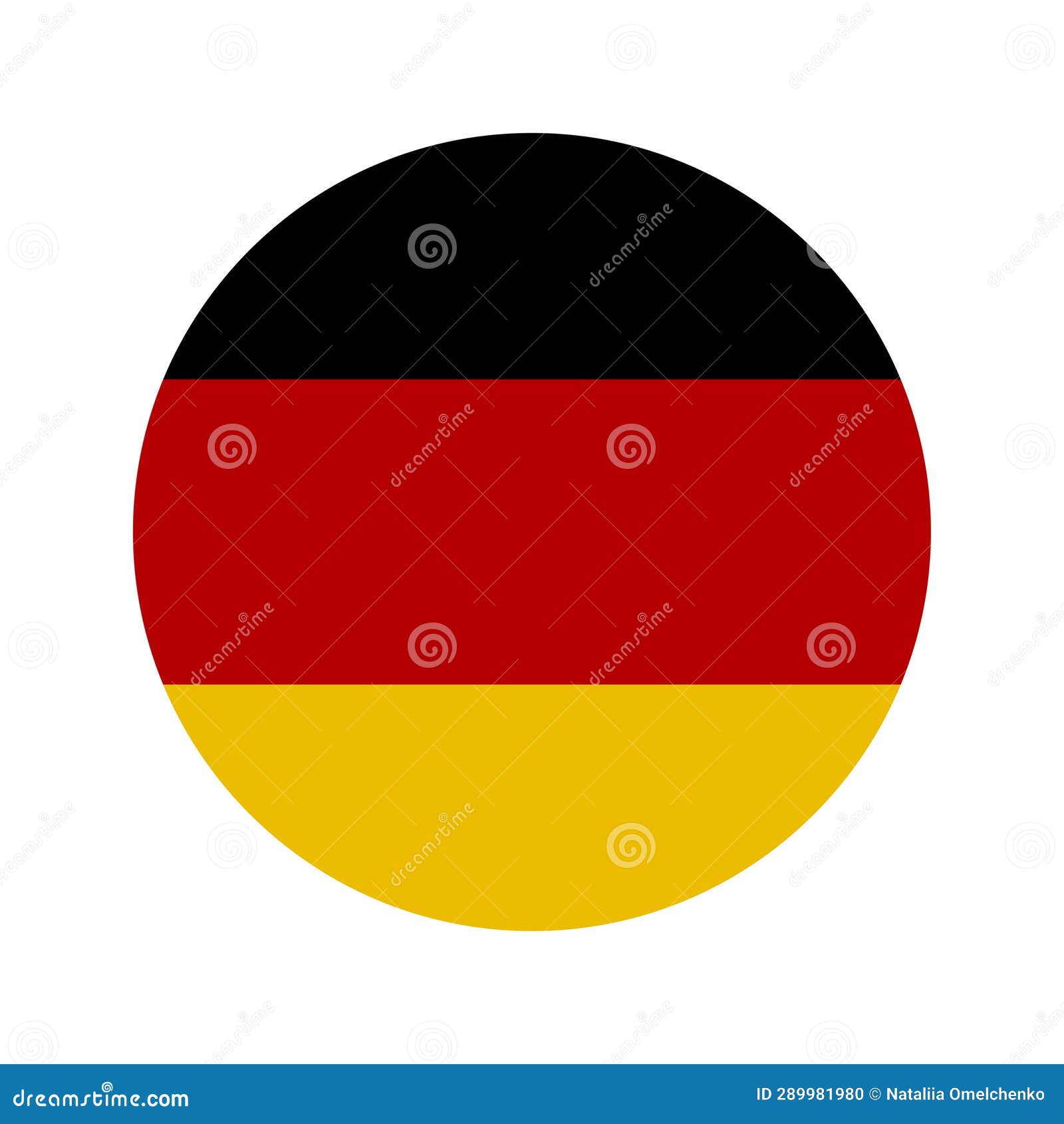 Round Flag of Germany. German National Symbol Stock Vector ...