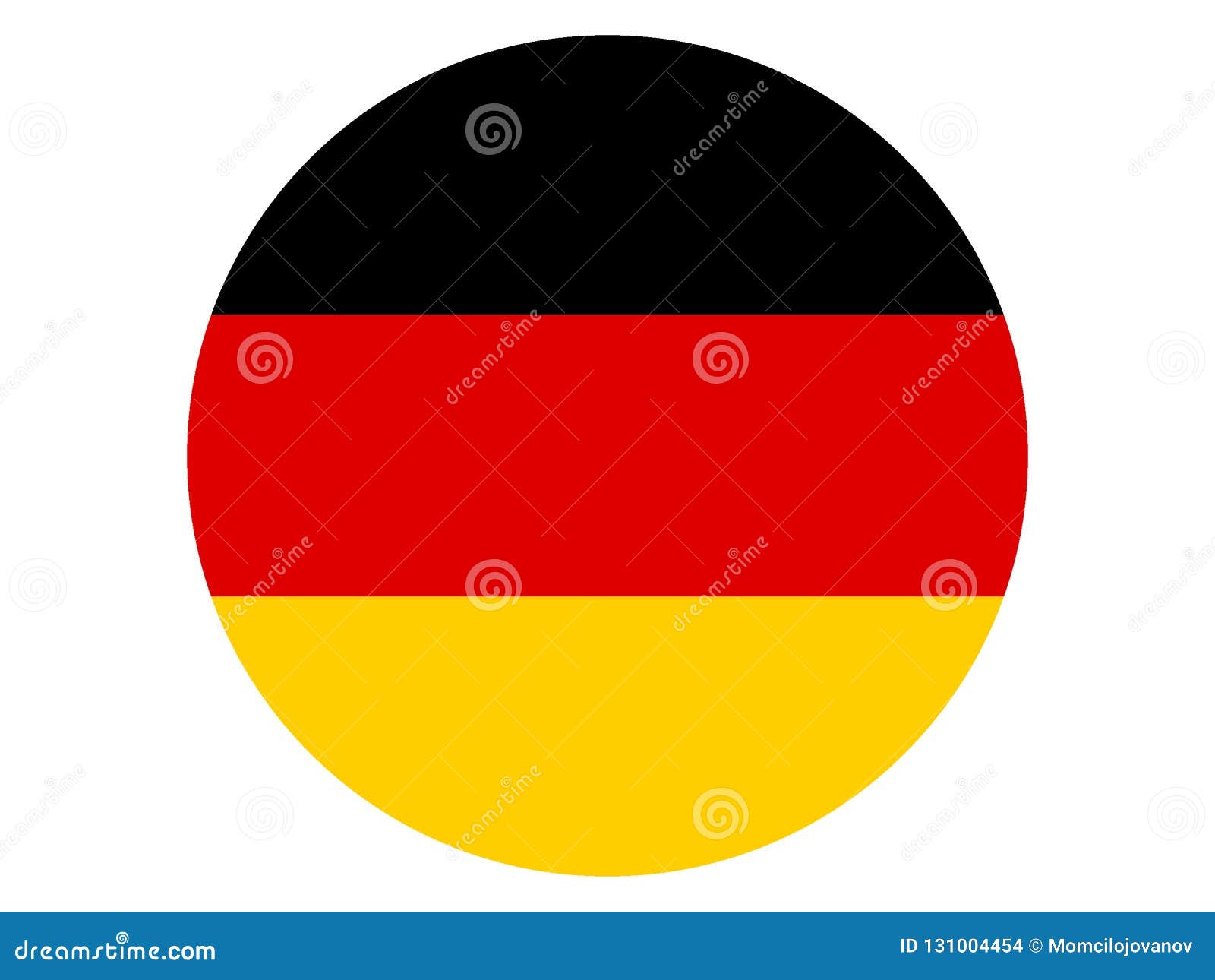 Round flag of Germany stock vector. Illustration of holland - 131004454