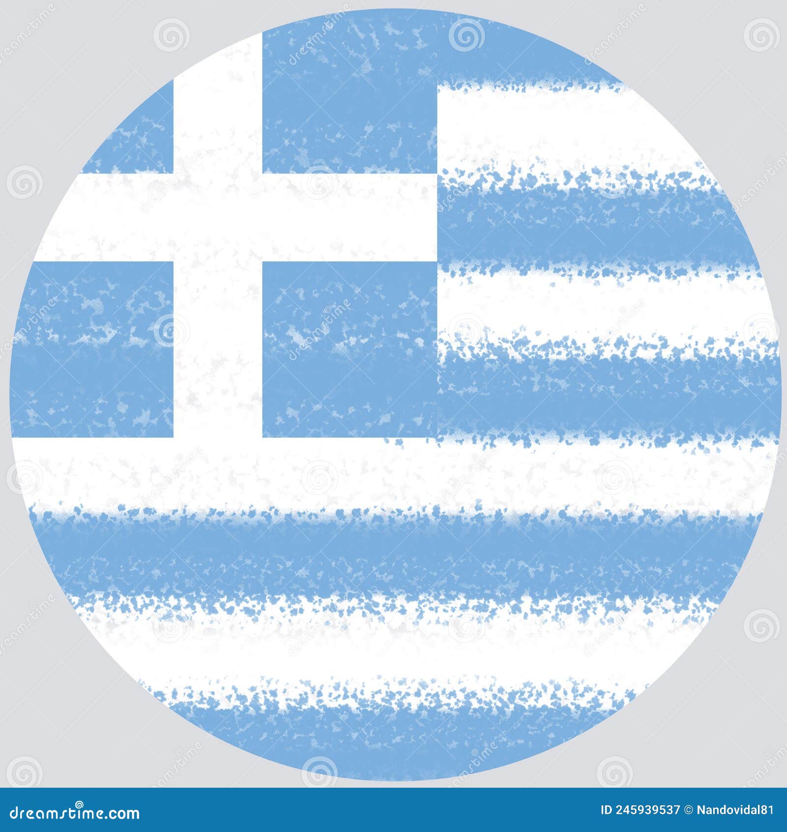 Round flag of Greece stock illustration. Illustration of pattern ...