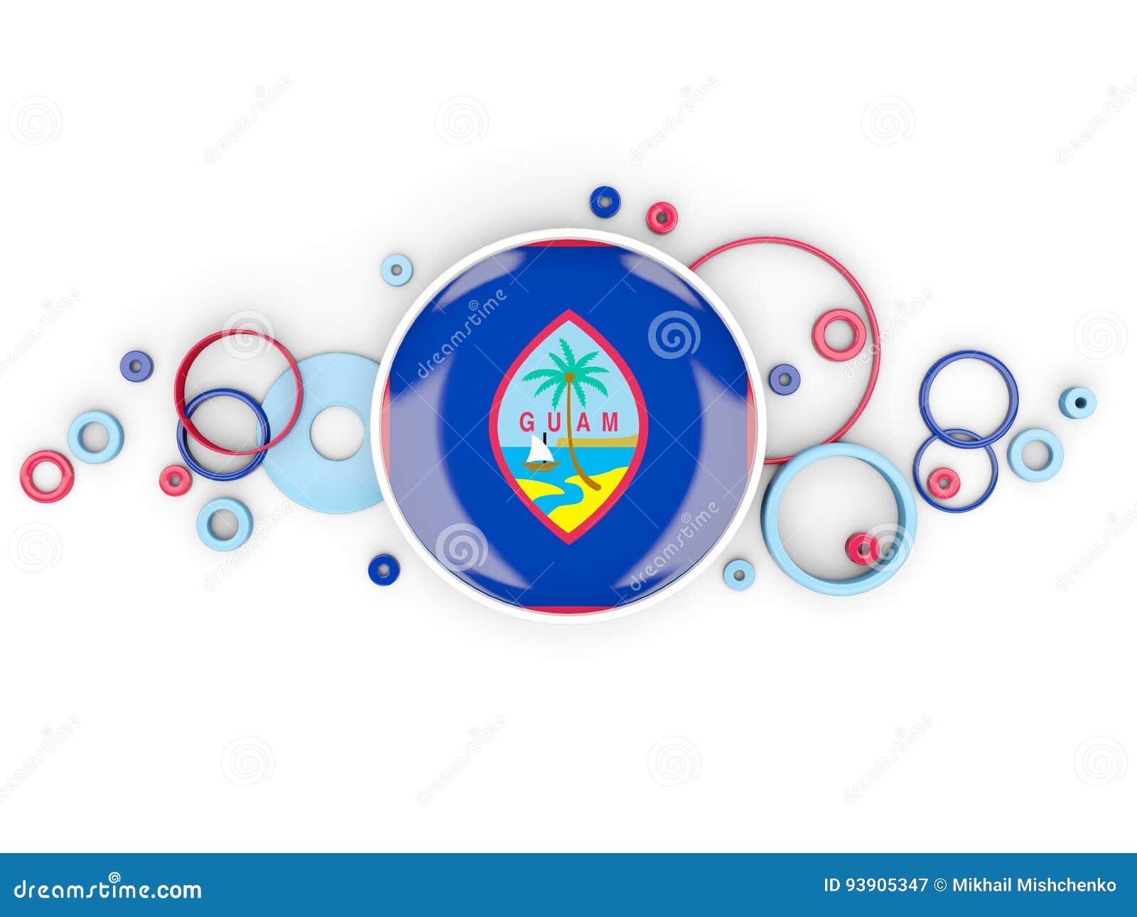Dot Pattern Map Of Guam Island Stock Illustration | CartoonDealer.com ...