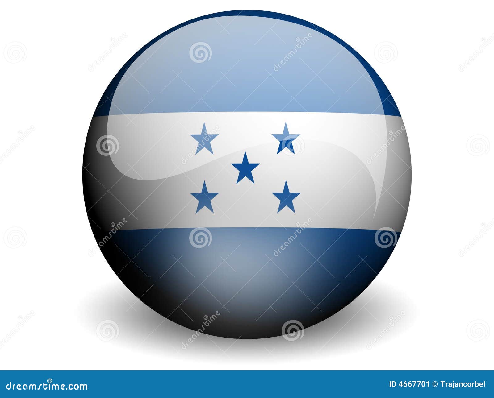 Round Flag of Honduras stock illustration. Illustration of button - 4667701