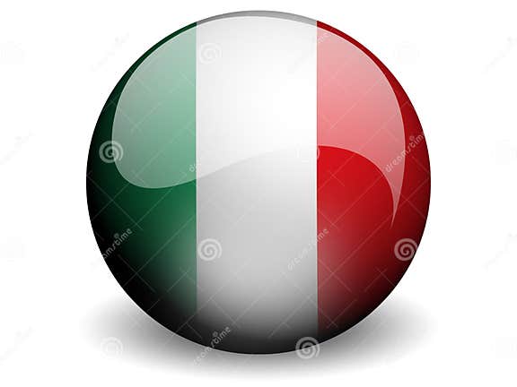 Round Flag of Italy stock illustration. Illustration of europe - 4577363