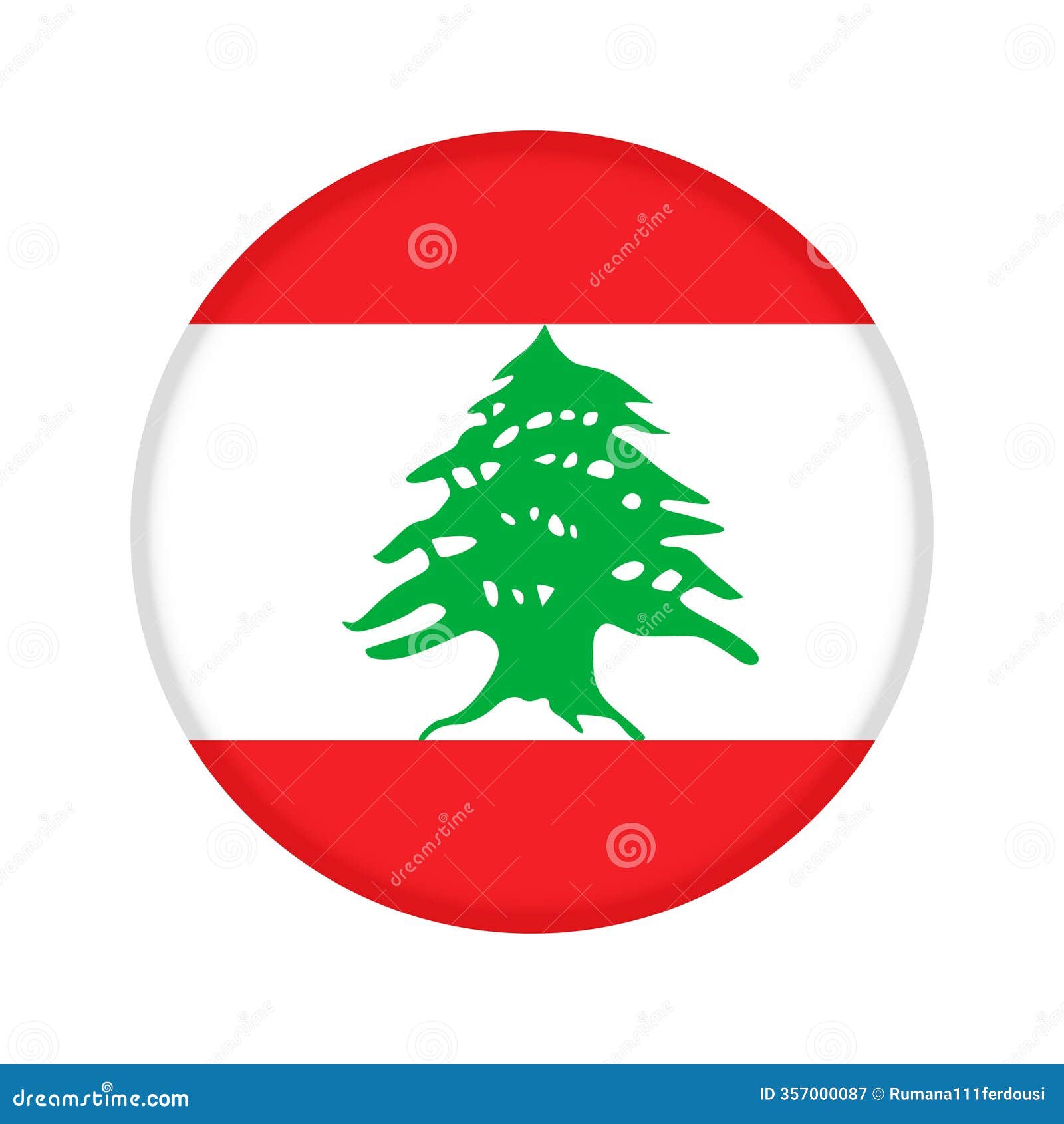Round flag of Lebanon stock illustration. Illustration of design ...