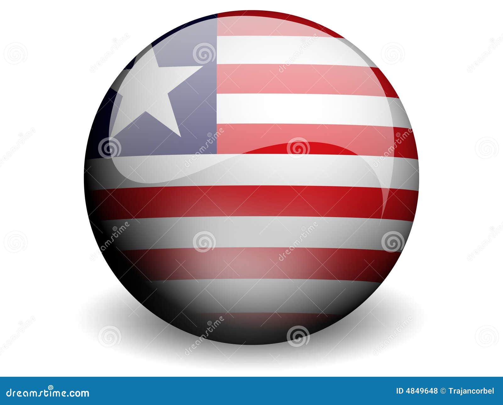 Round Flag of Liberia stock illustration. Illustration of color - 4849648