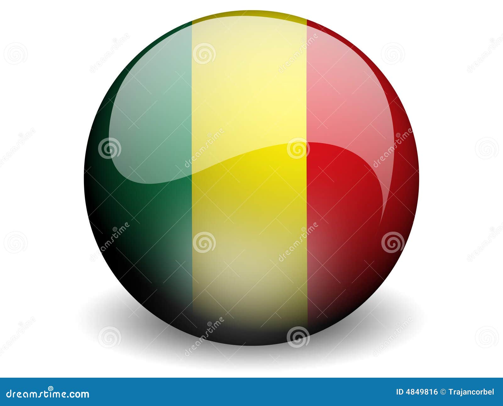 Round Flag of Mali stock illustration. Illustration of banner - 4849816