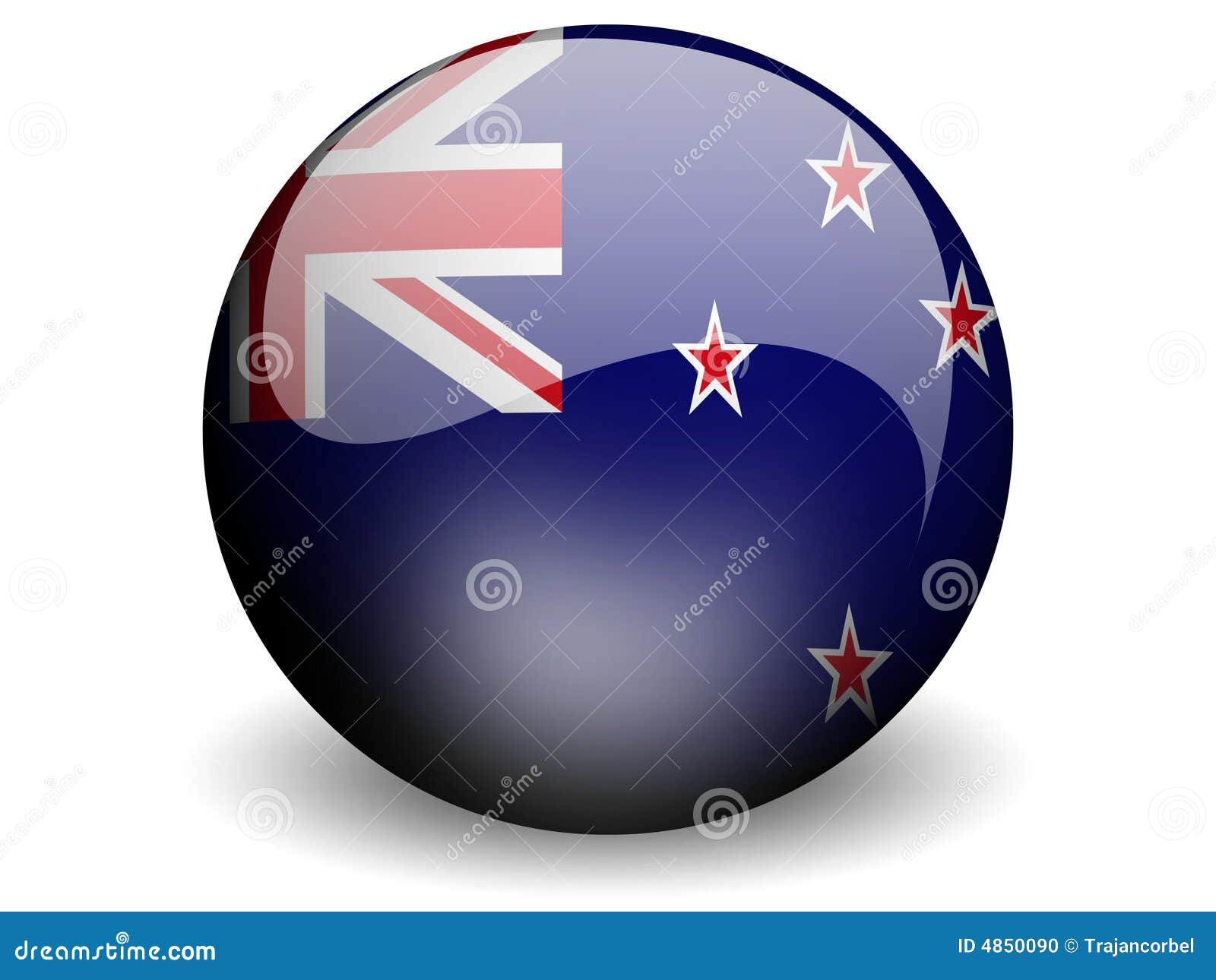 Round Flag of New Zealand stock illustration. Illustration of country ...