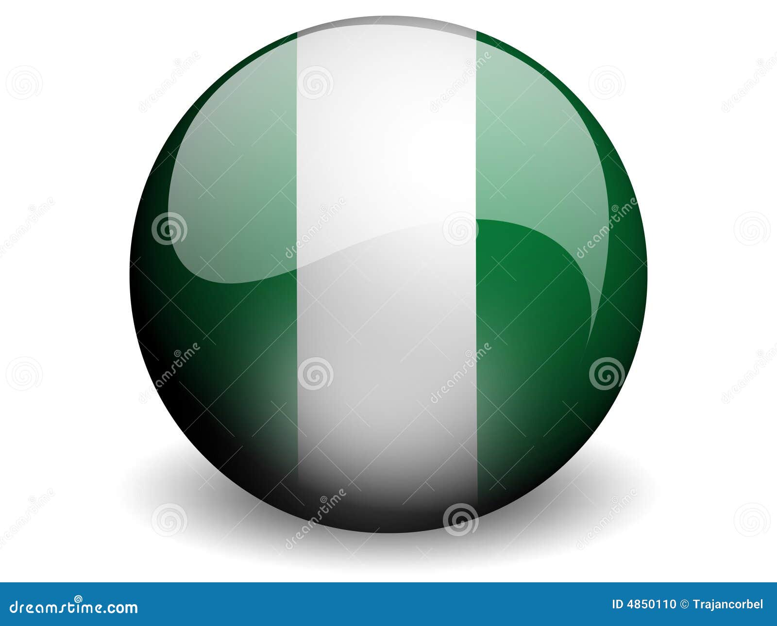 Round Flag of Nigeria stock illustration. Illustration of state - 4850110