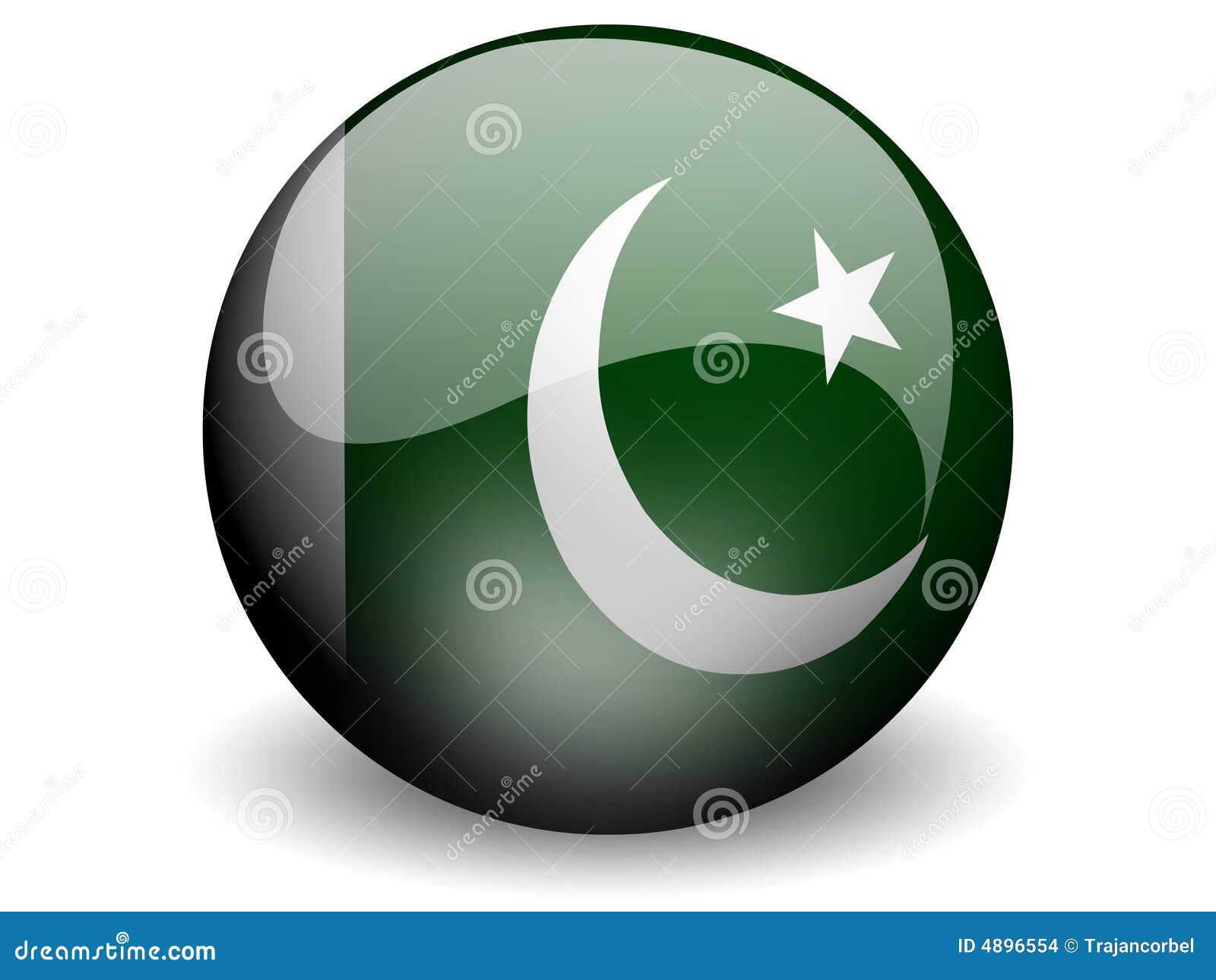 Round Flag of Pakistan stock illustration. Illustration of color - 4896554