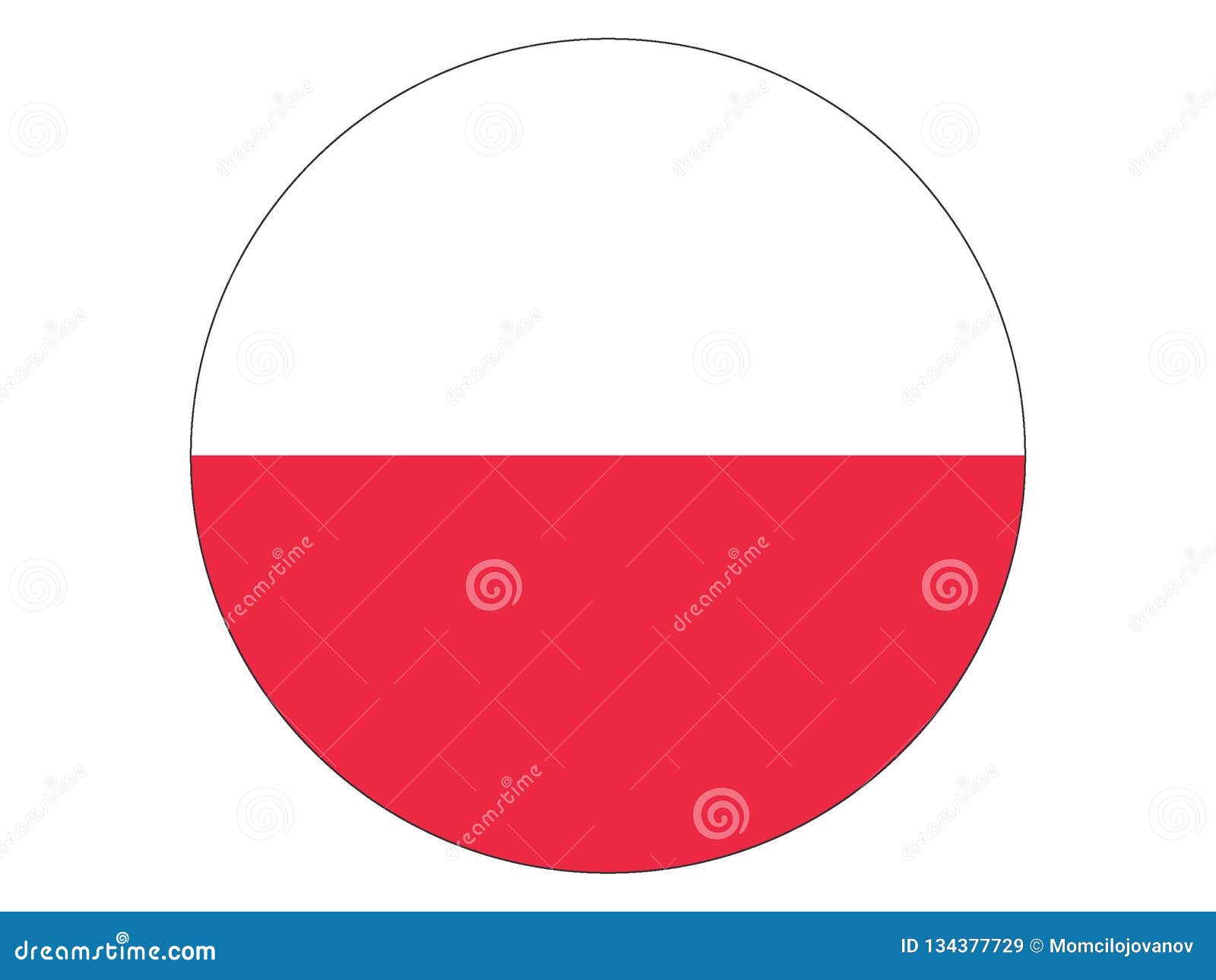 Round Flag of Poland stock vector. Illustration of angola - 134377729