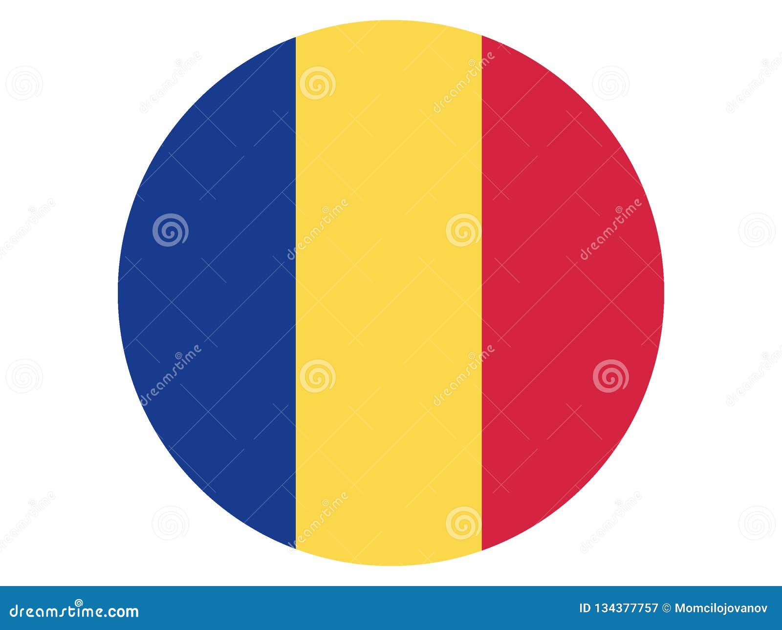 Round Flag of Romania stock vector. Illustration of canada - 134377757