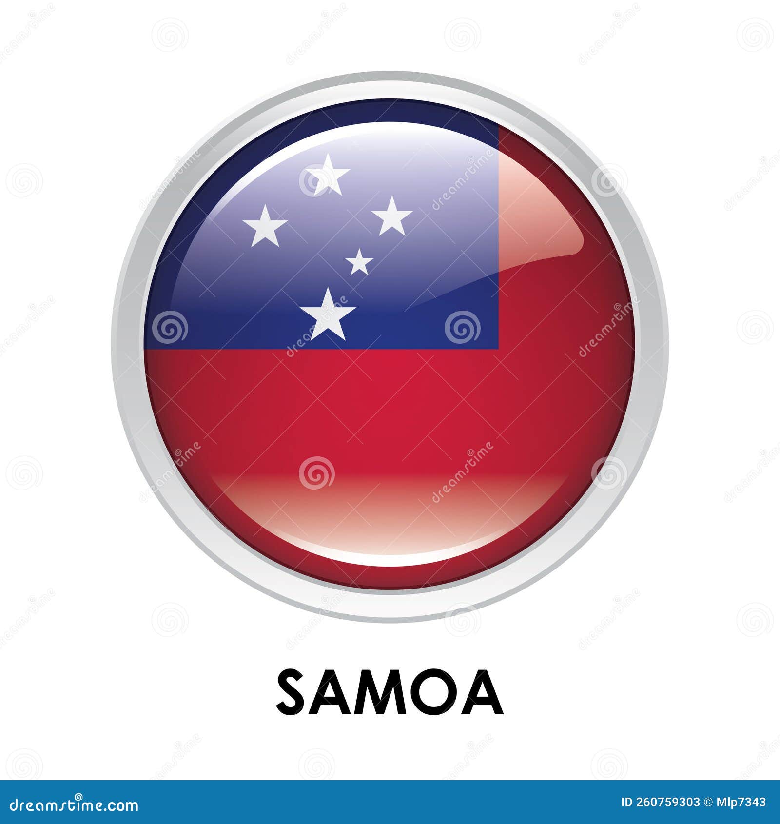 Round flag of Samoa stock illustration. Illustration of graphic - 260759303