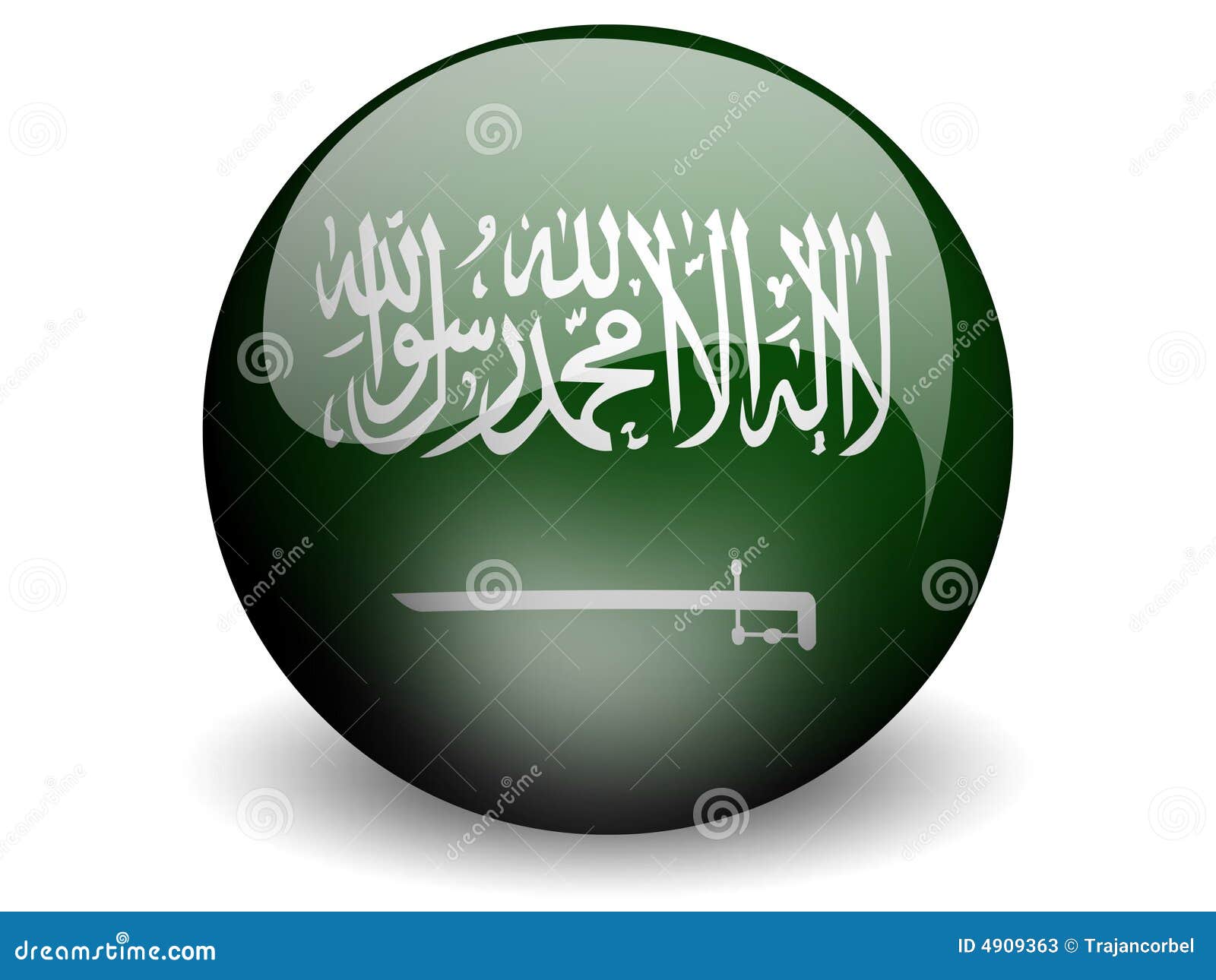 Round Flag of Saudi Arabia stock illustration. Illustration of web2 ...