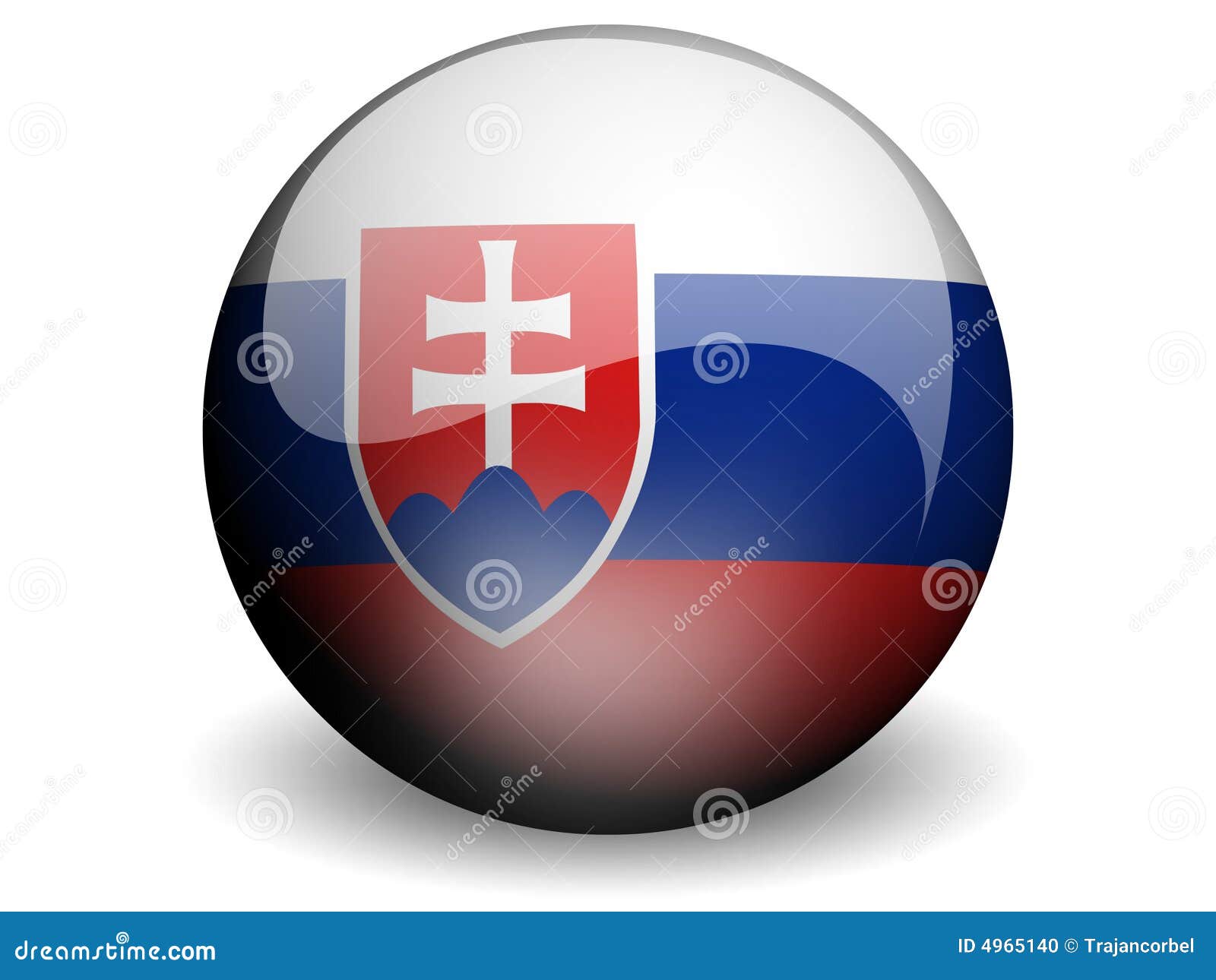 Round Flag of Slovakia stock illustration. Illustration of cross - 4965140