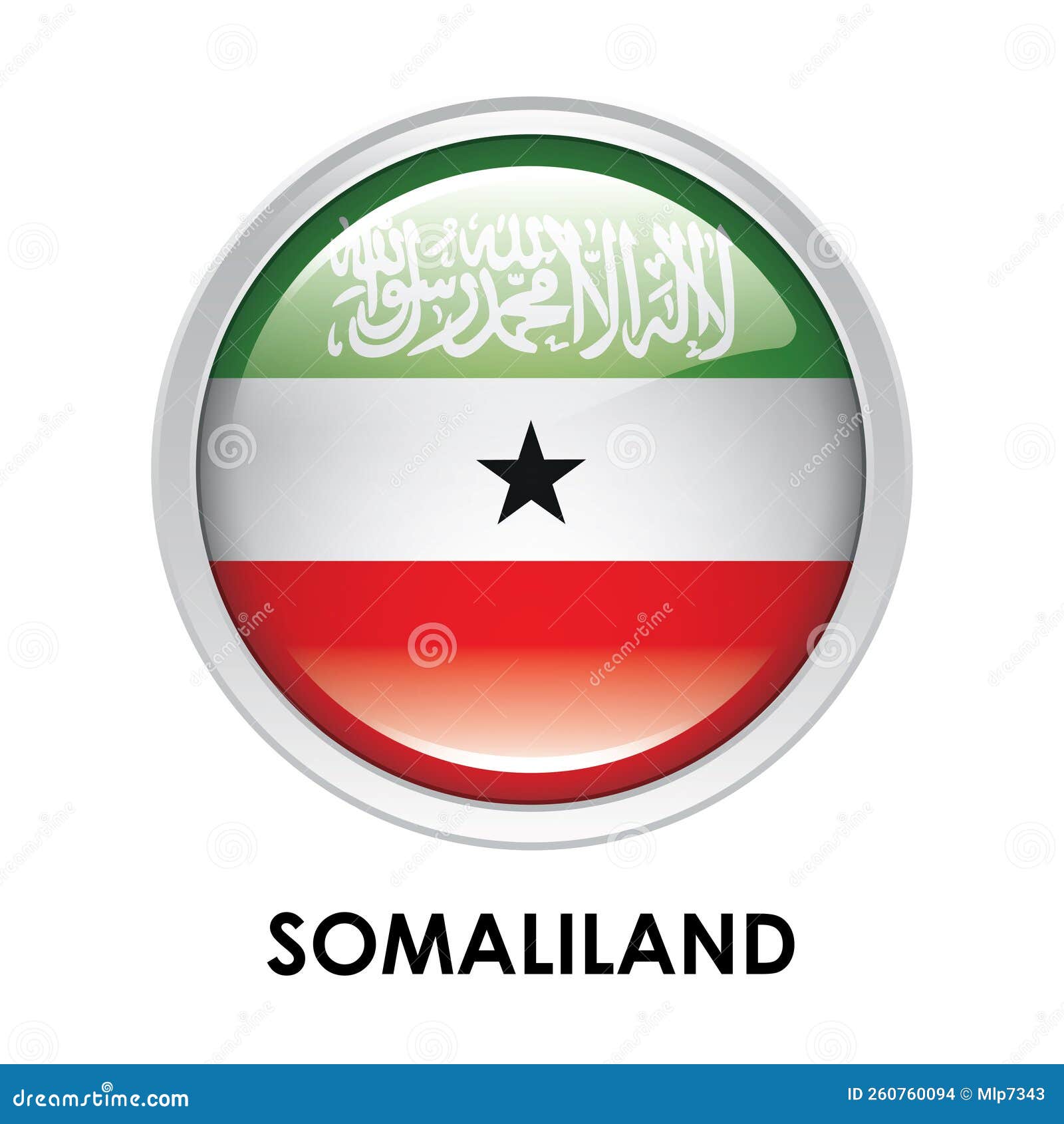 Round flag of Somaliland stock illustration. Illustration of color ...