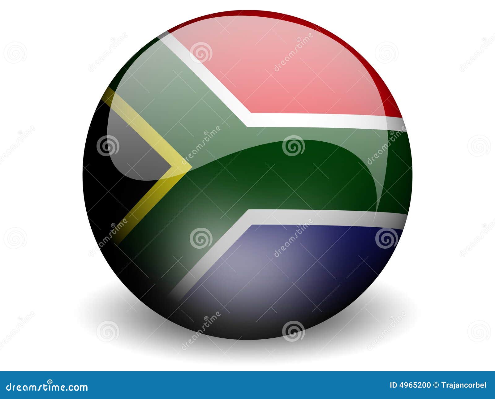 Round Flag of South Africa stock illustration. Illustration of country ...