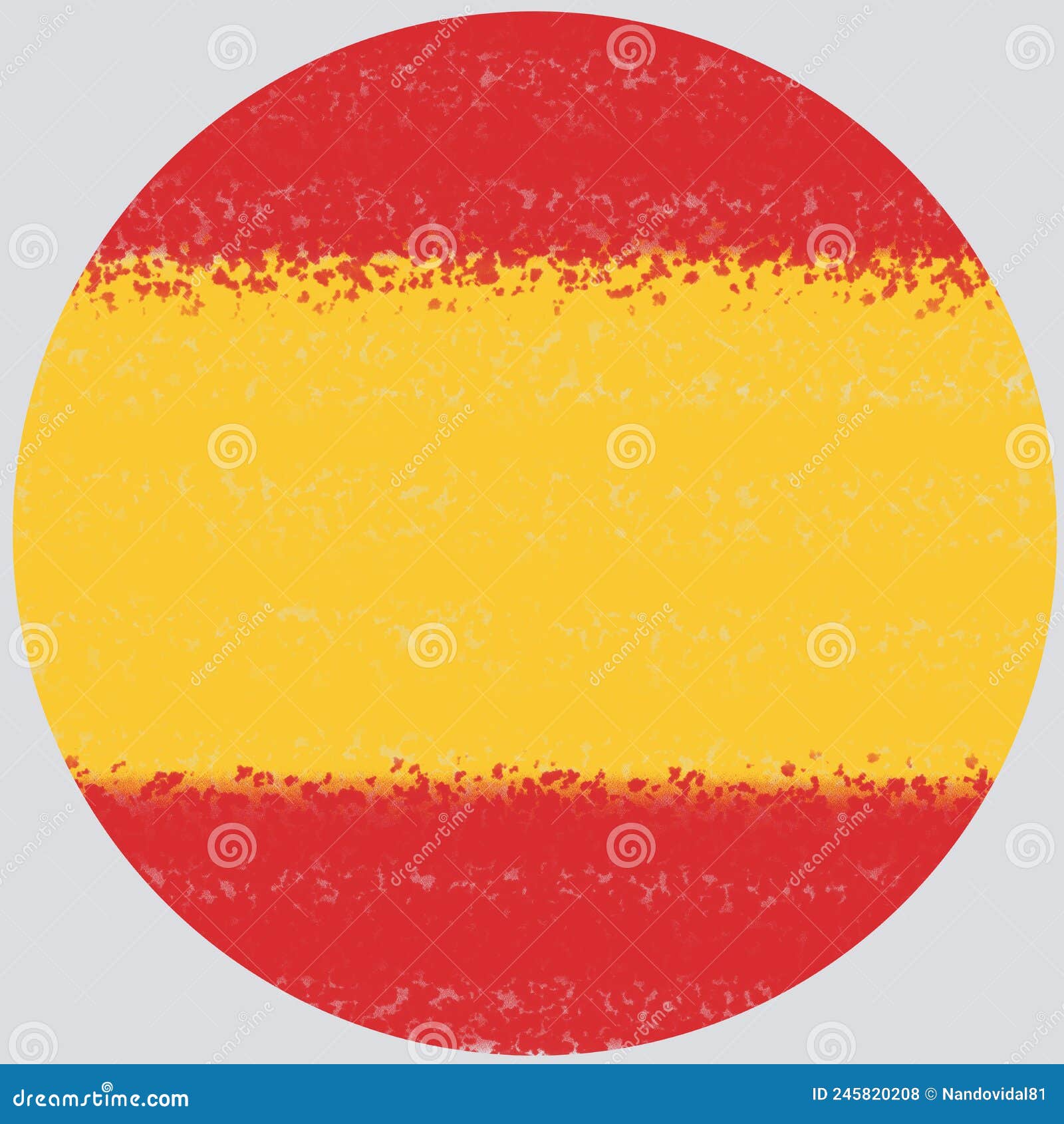 Round flag of Spain stock illustration. Illustration of icon - 245820208