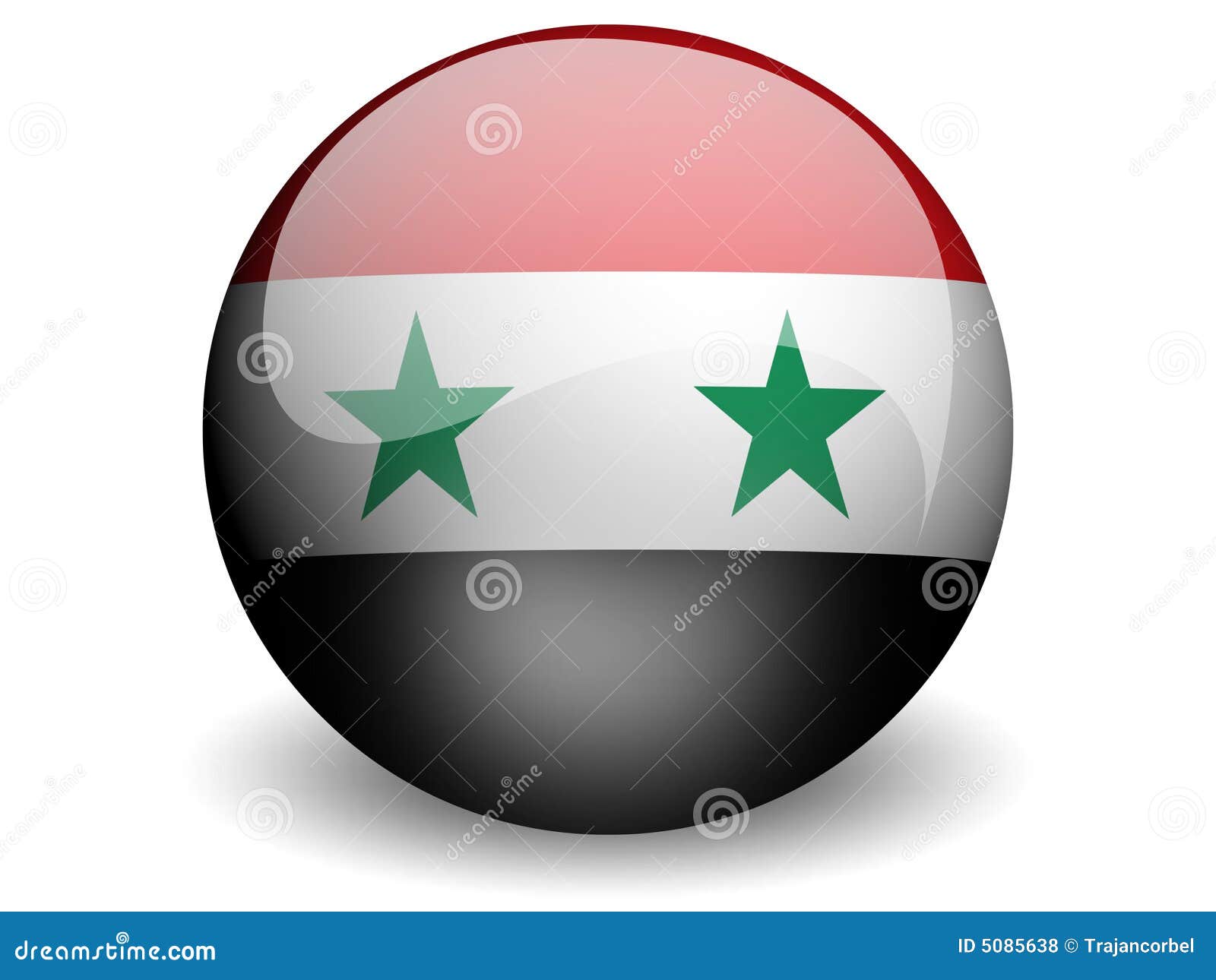 Round Flag of Syria stock illustration. Illustration of state - 5085638