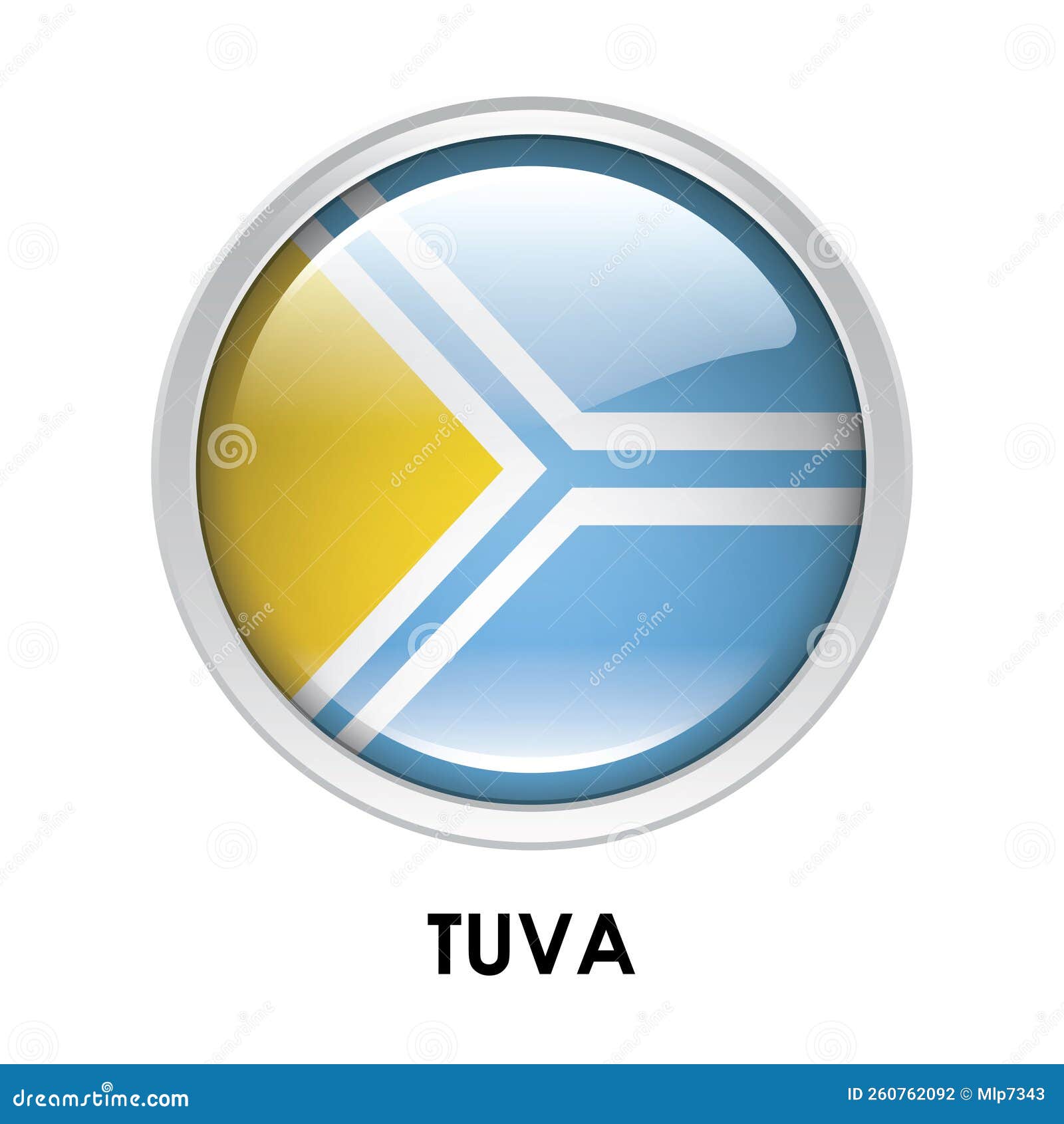 Flag Of Tuva Republic Map Vector Silhouette Illustration Isolated On ...