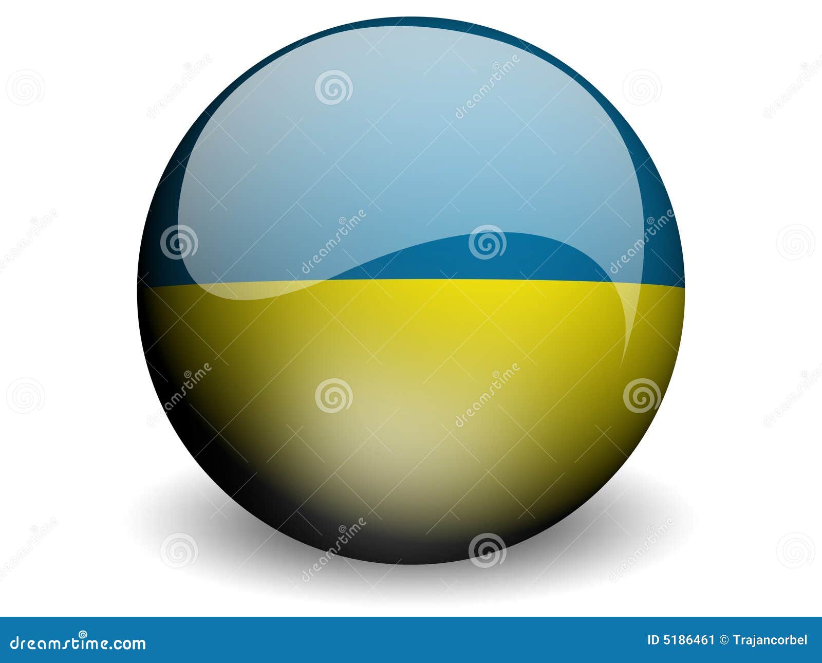 Round Flag of Ukraine stock illustration. Illustration of button - 5186461