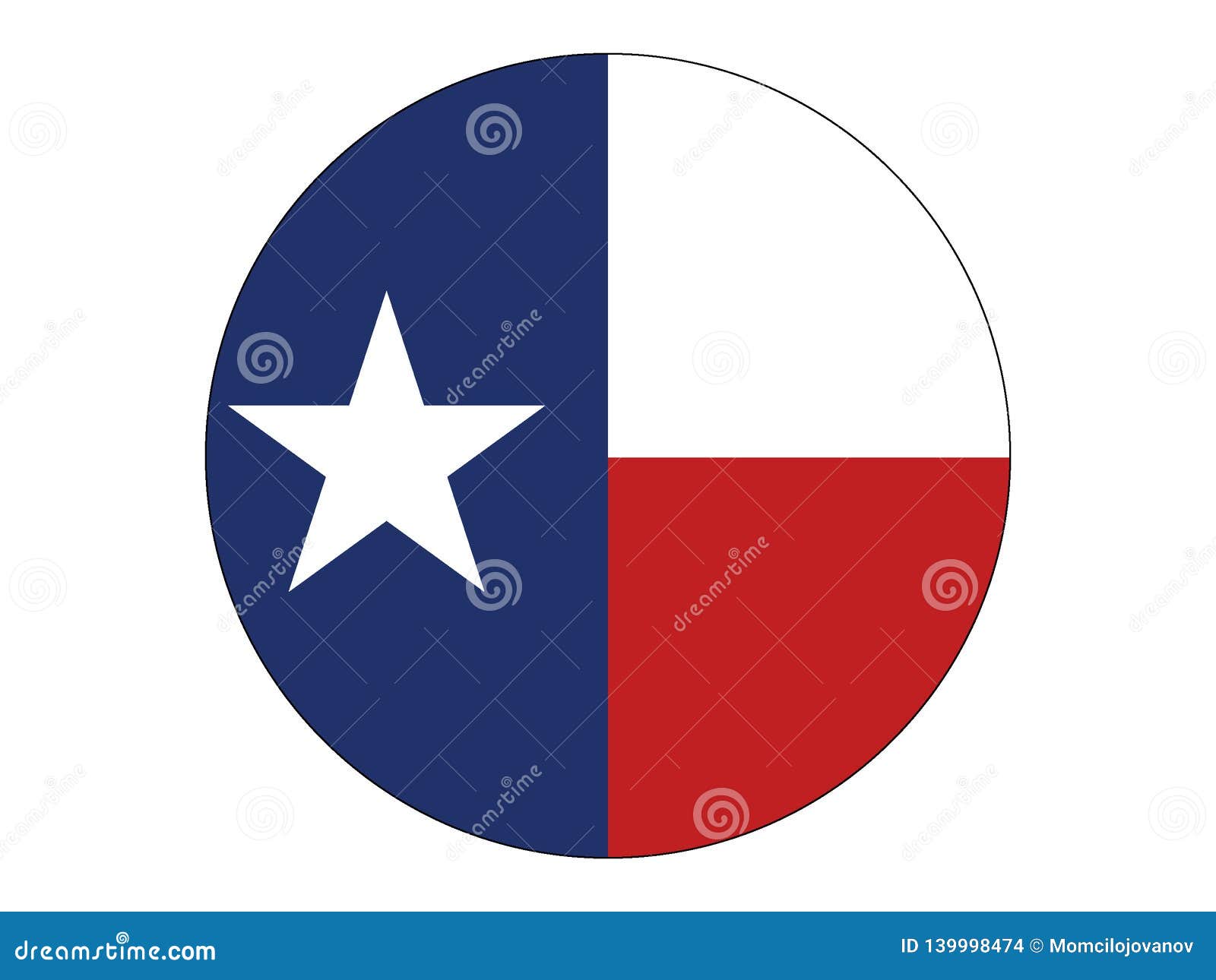 Round Flag of USA State of Texas Stock Vector - Illustration of north ...