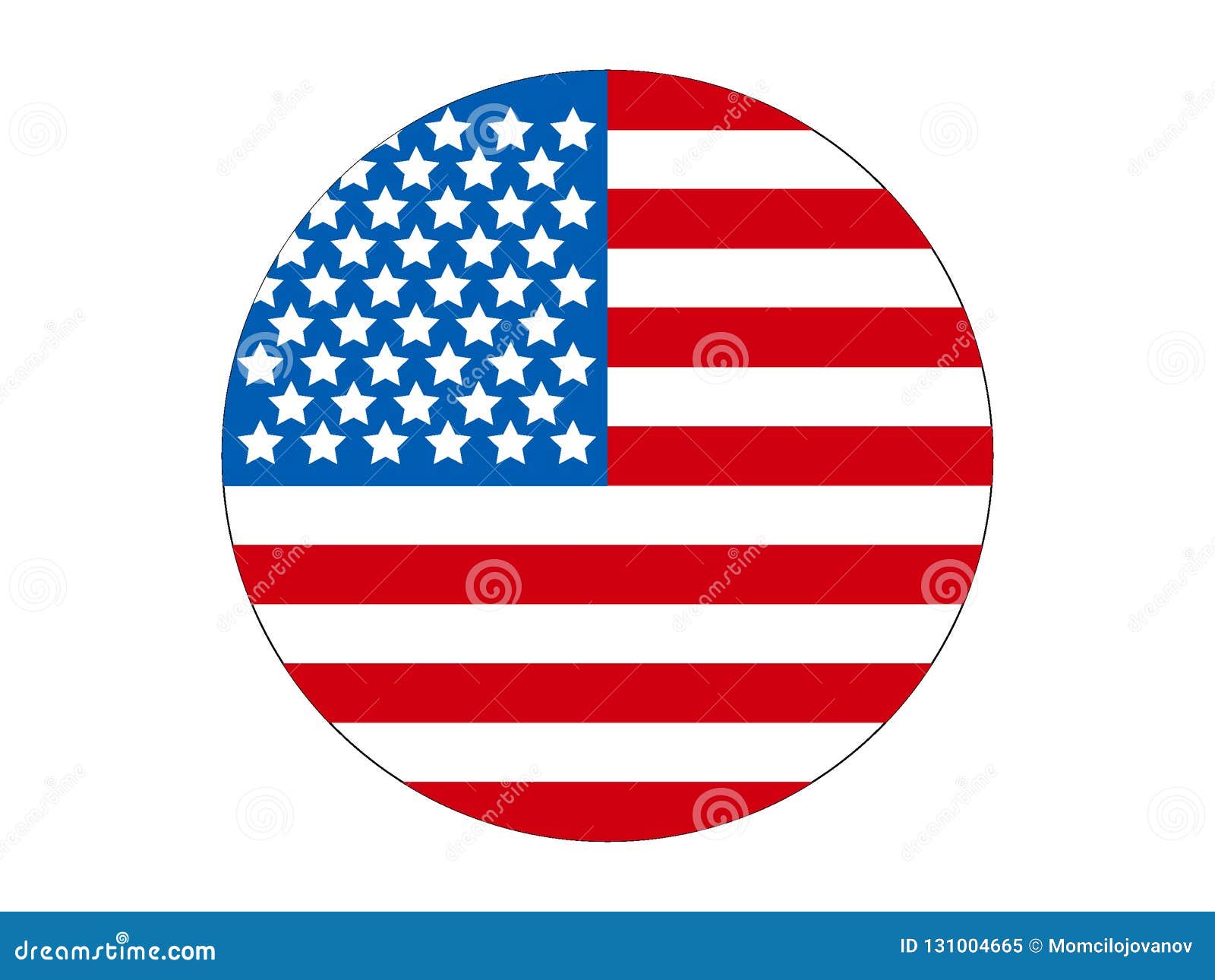 Round flag of USA stock vector. Illustration of cyprus - 131004665