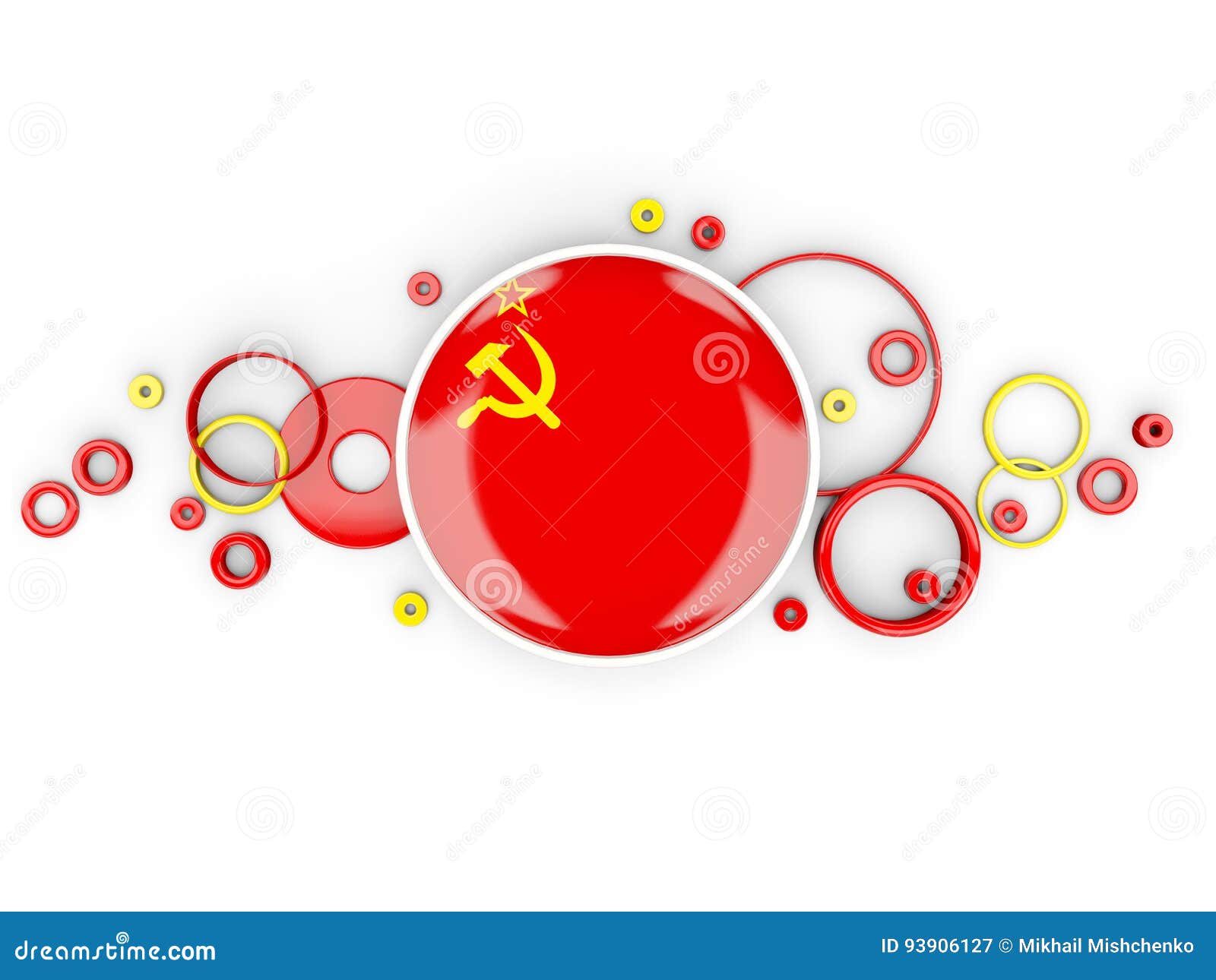 Round Flag of Ussr with Circles Pattern Stock Illustration ...