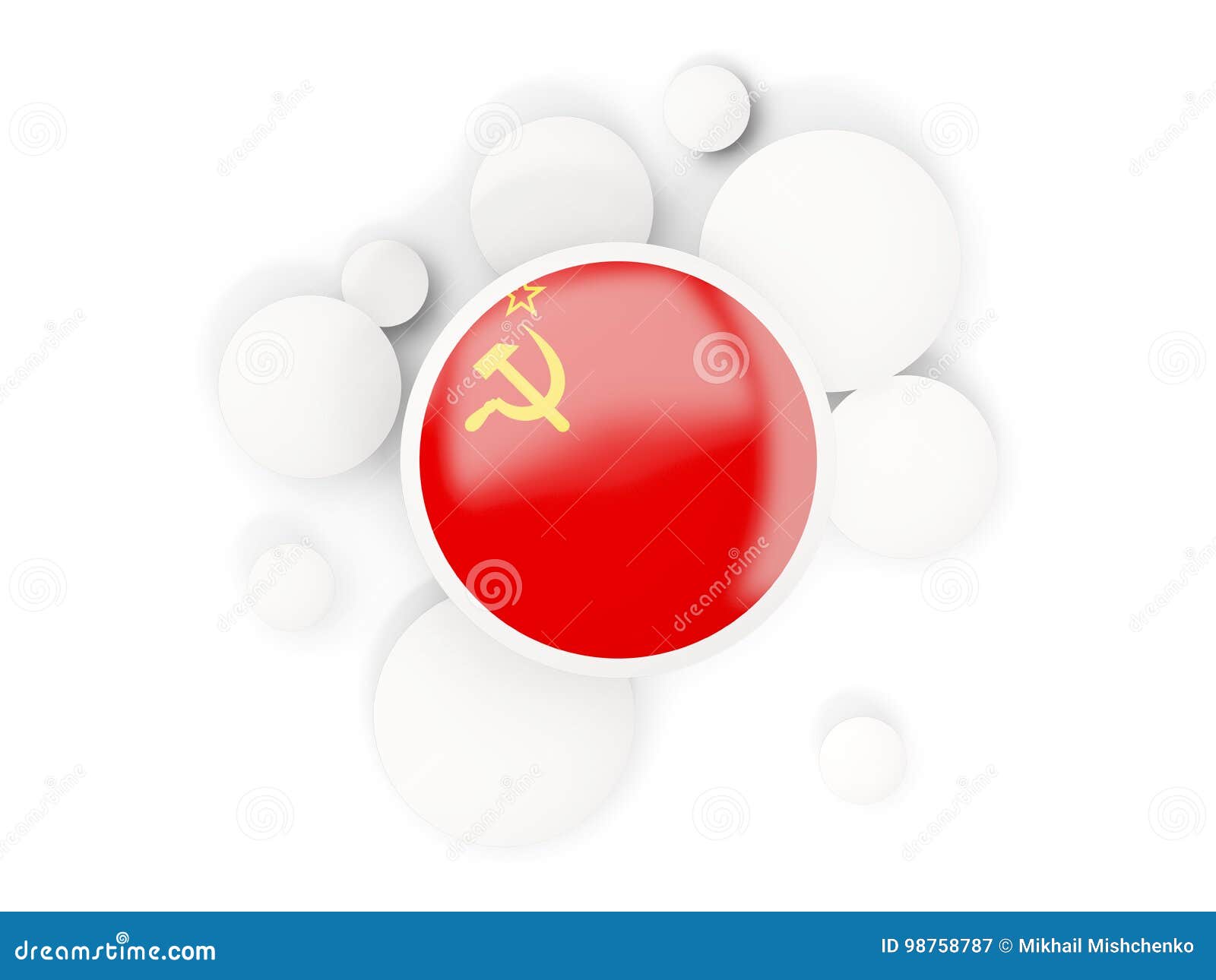 Round Flag of Ussr with Circles Pattern Stock Illustration ...