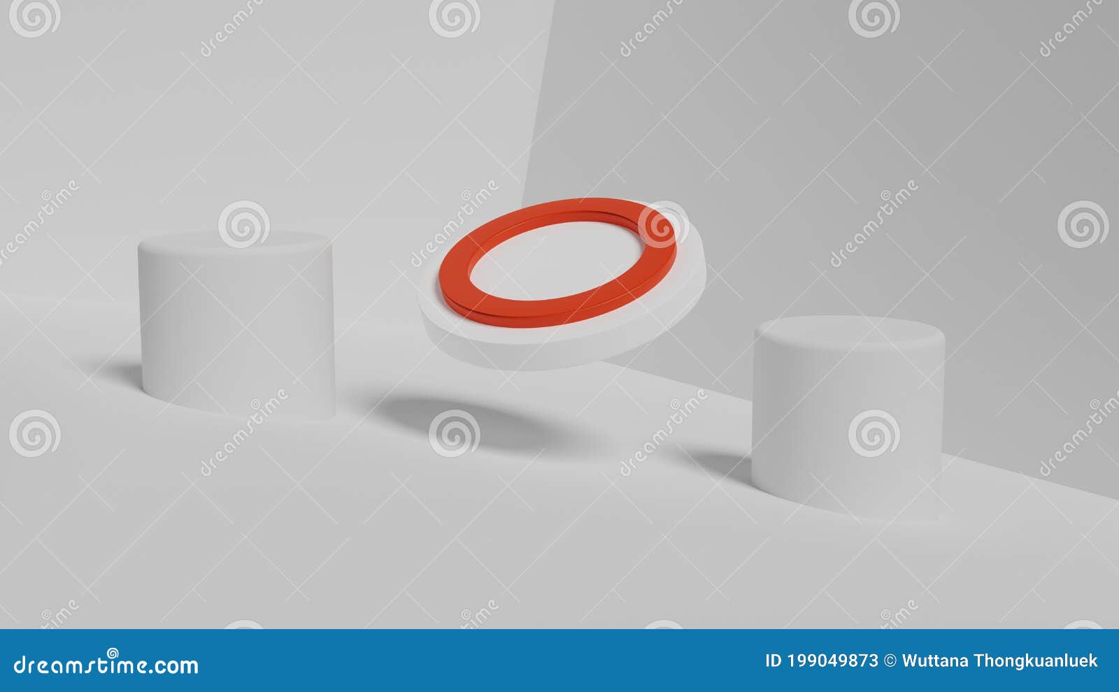 Round Floating Pedestal for Display. Platform for Design. Stock ...