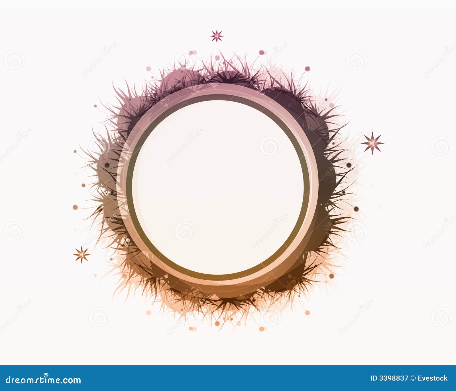 Round Floral Banner stock illustration. Illustration of bloom - 3398837