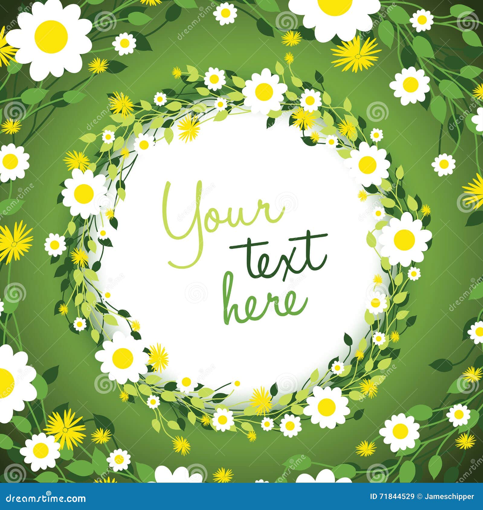 Round floral daisy pattern stock vector. Illustration of artistic ...