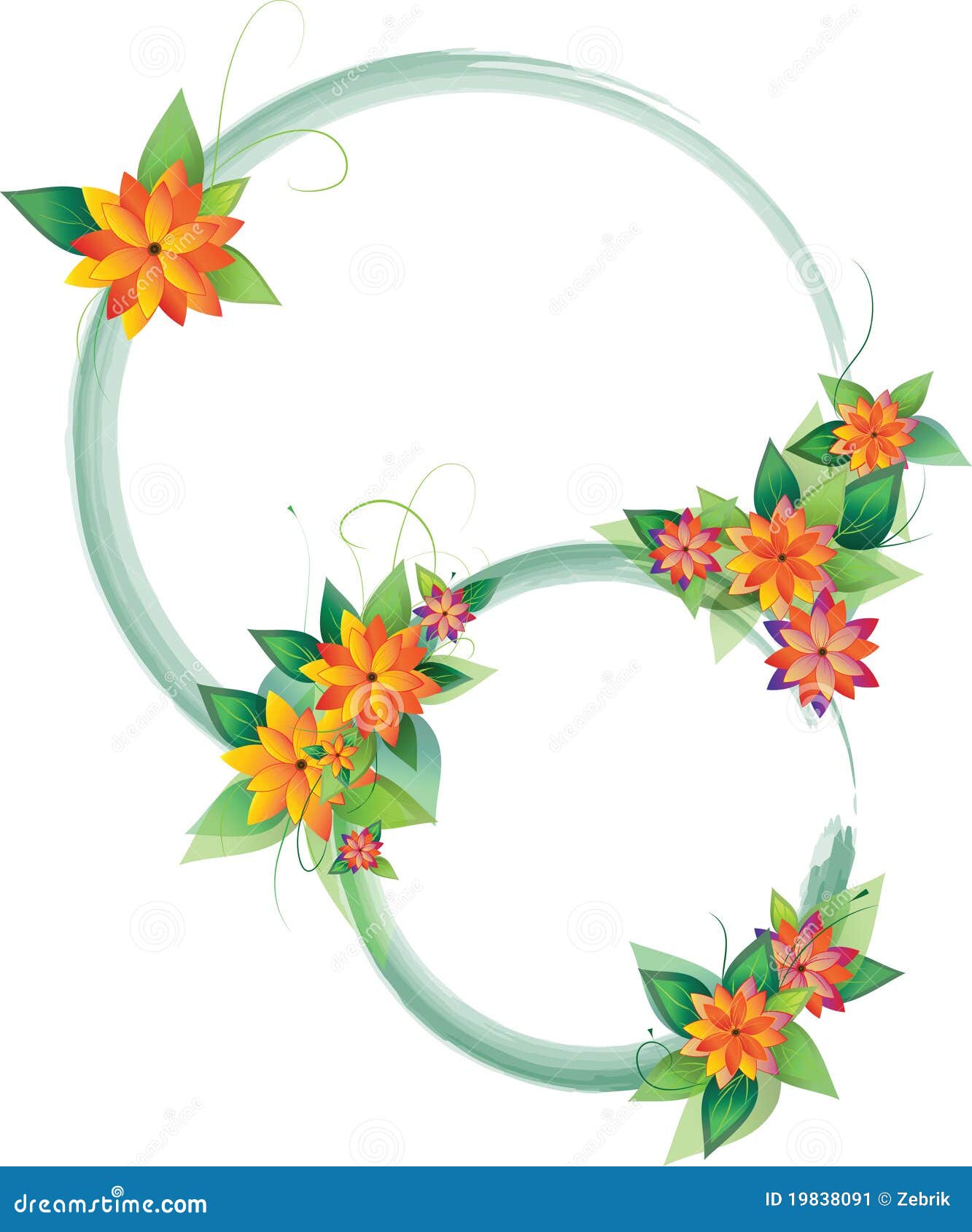 Round floral frames stock vector. Illustration of ornate - 19838091