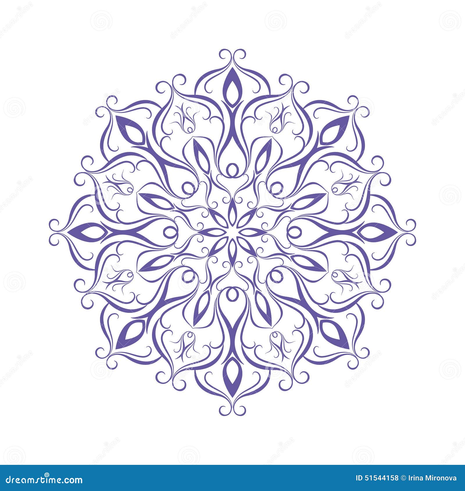 Round floral pattern stock vector. Illustration of background - 51544158