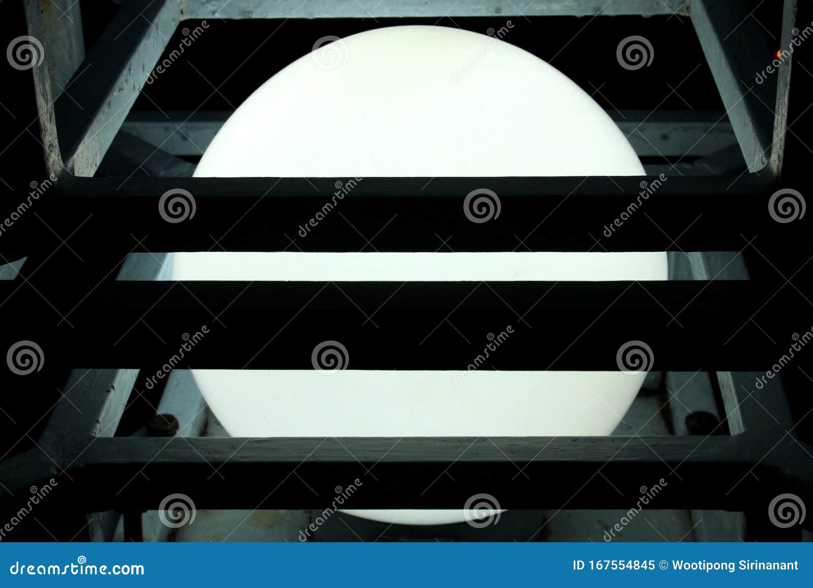 Round fluorescent lamp stock image. Image of night, glass - 167554845
