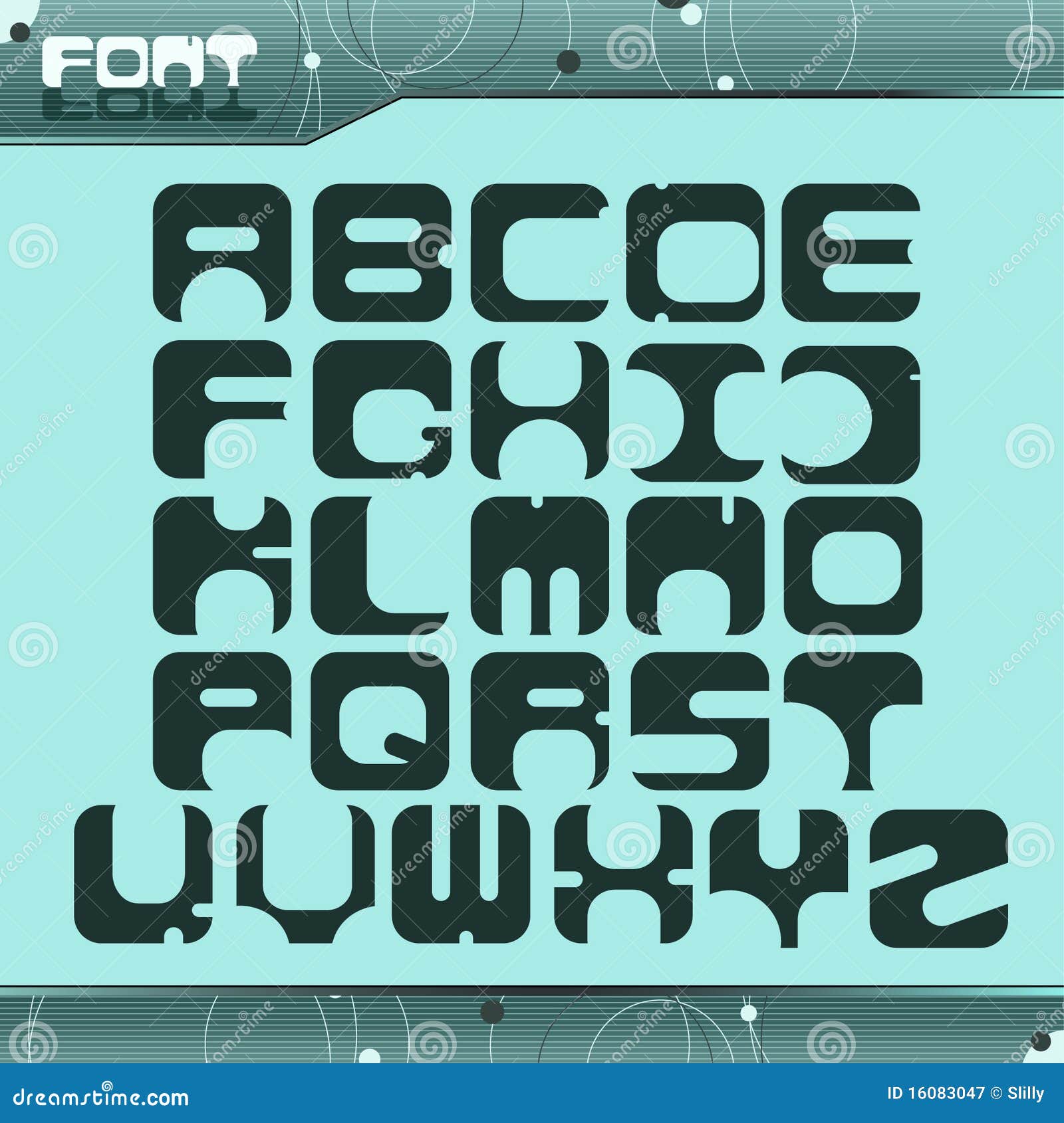 Round Font stock vector. Illustration of rounded, cute - 16083047