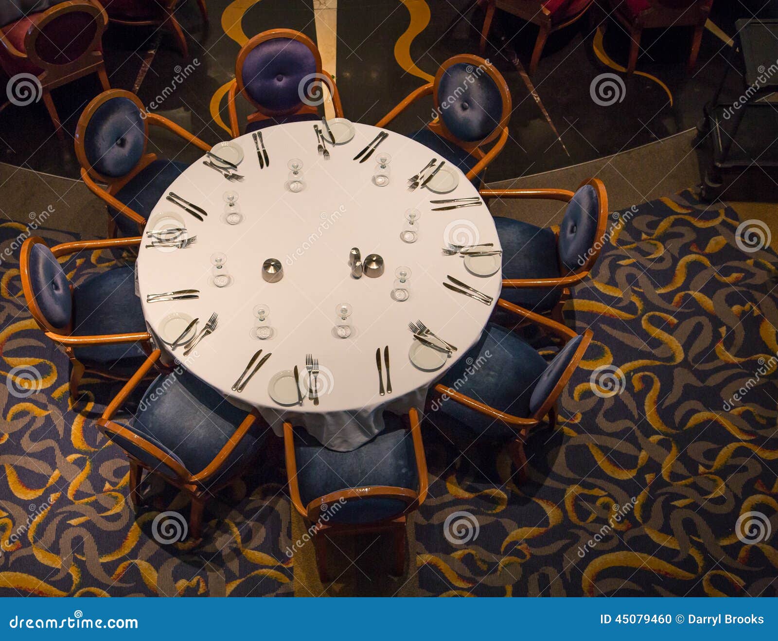 Round Formal Table from Above Stock Photo - Image of celebration ...