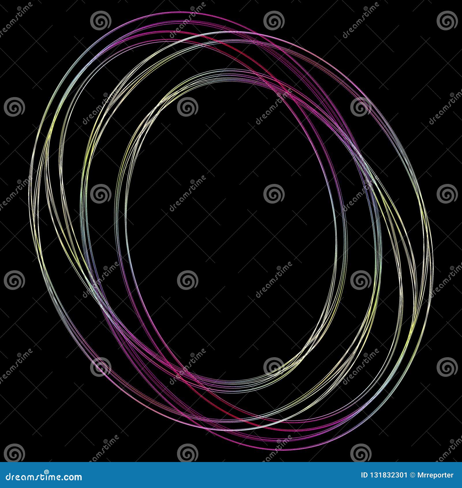 Round fractal stock illustration. Illustration of vibrant - 131832301