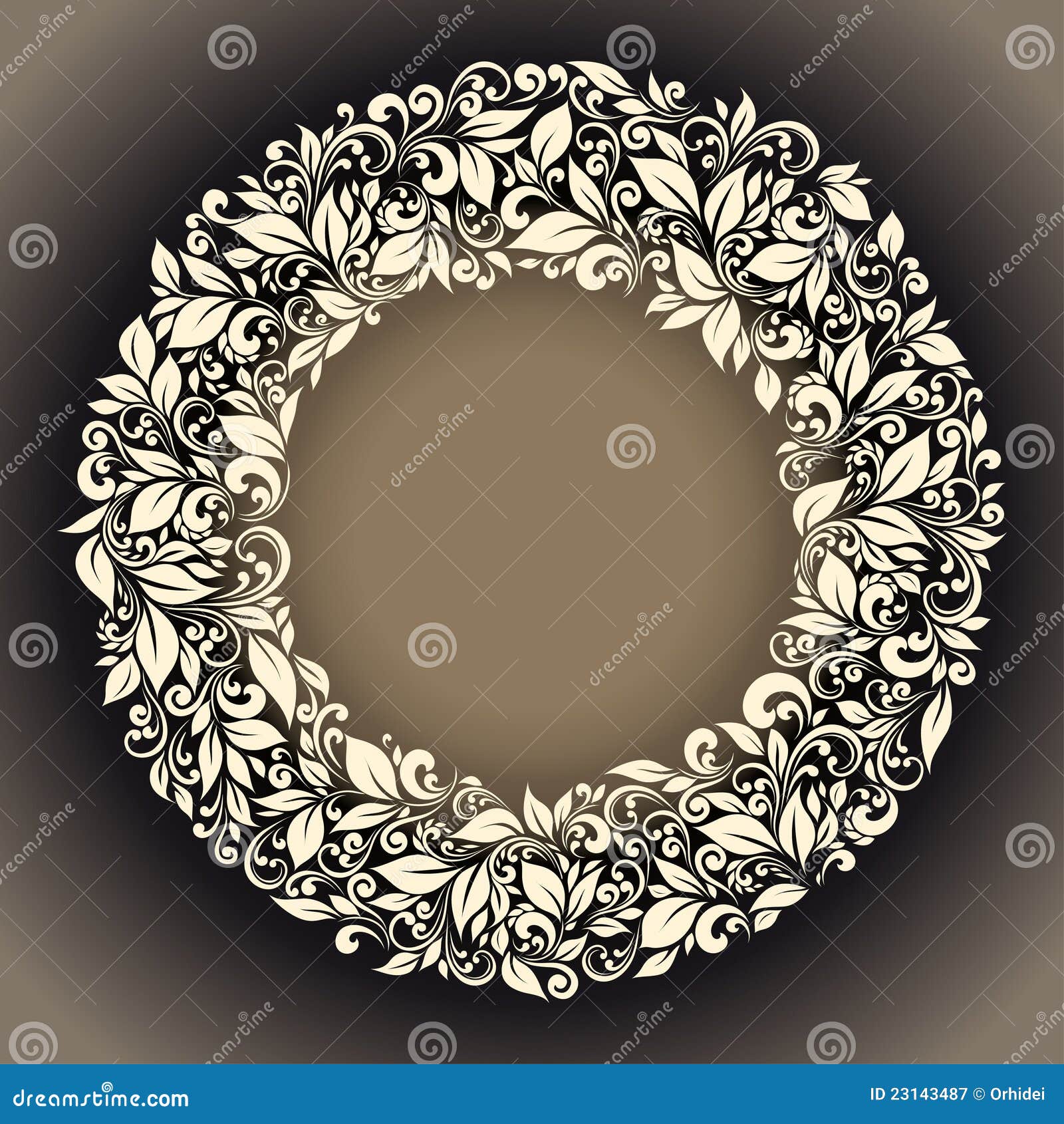 Round frame stock vector. Illustration of graphics, elegant - 23143487