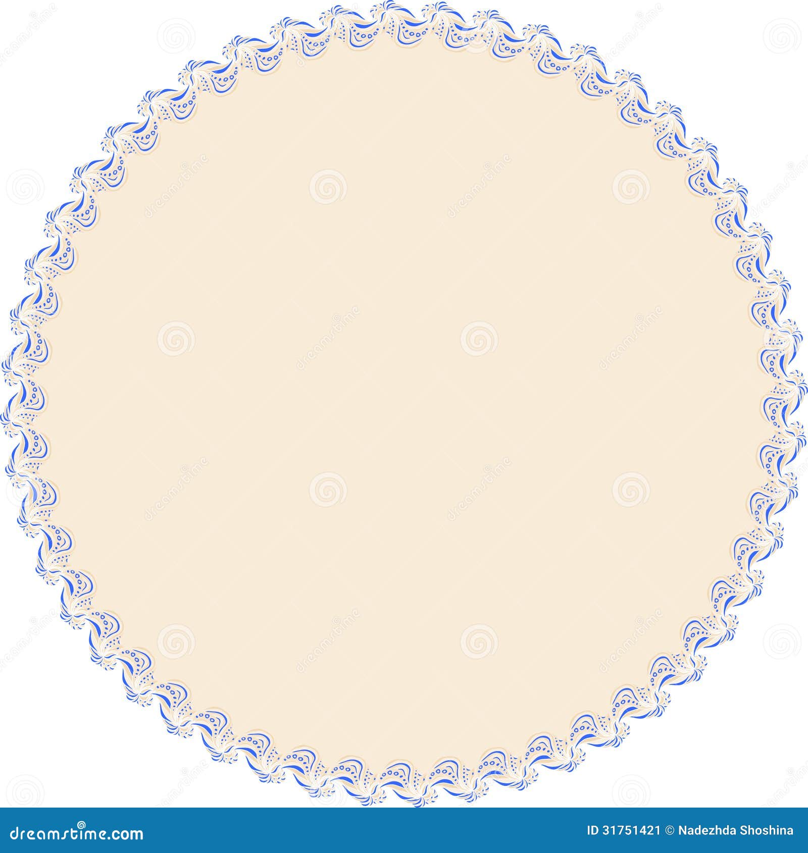 Round with frame stock vector. Illustration of card, invitation - 31751421
