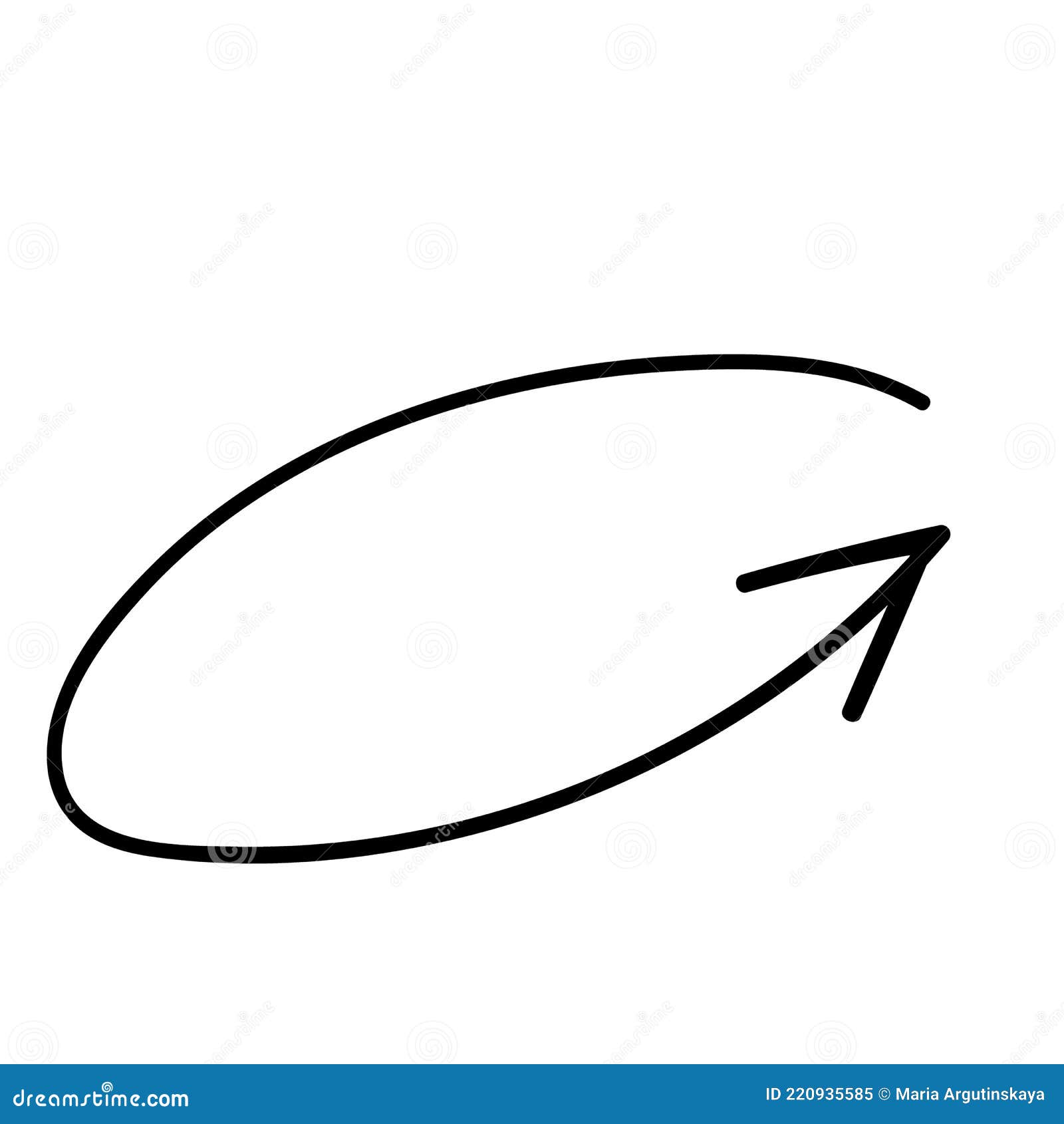 Round Frame Arrow Oval Doodle Hand Drawn. Vector Illustration Stock ...